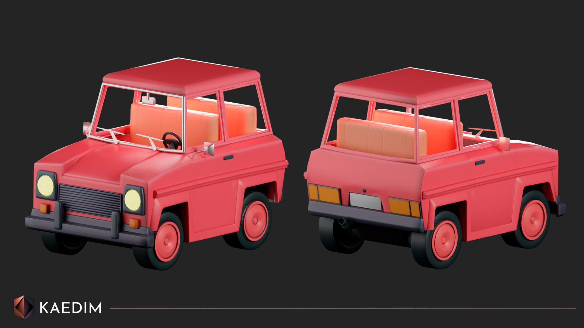 Kaedim - Hatchback | 3D Stylised Game Asset | Kaedim