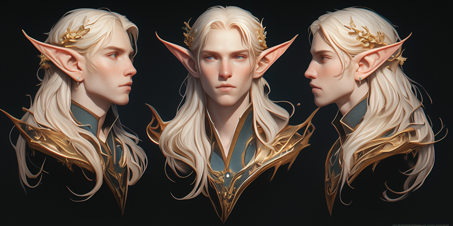 3D Head Sculpt References in 4K - Tika Art - +300 Elf Male Head Sculpt ...
