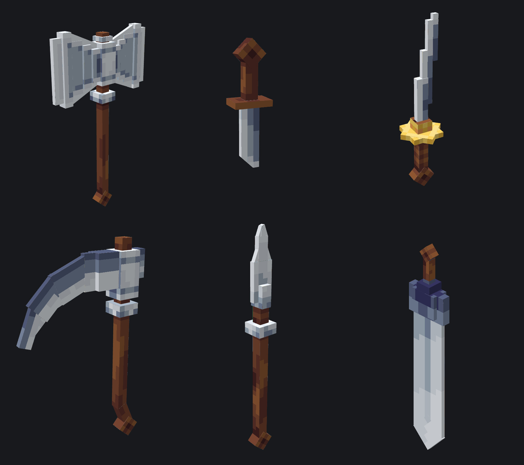 ArtStation - Minecraft Weapons