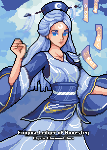 ArtStation - Enigma, Ledger of Ancestry - Flesh and Blood Custom Card