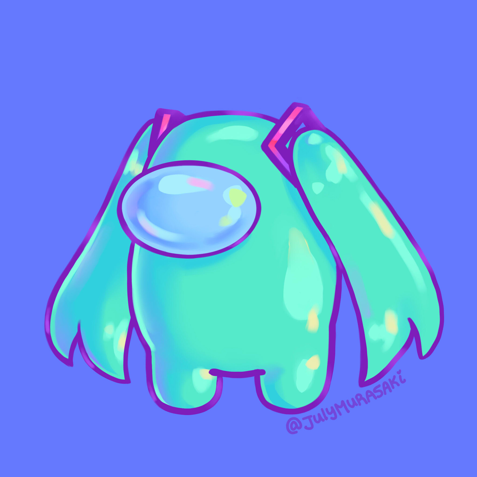 ArtStation - among us miku