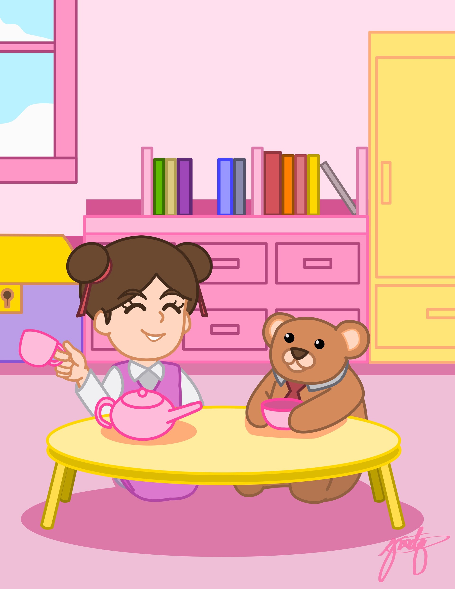 ArtStation - Teddy Bear Tea Time