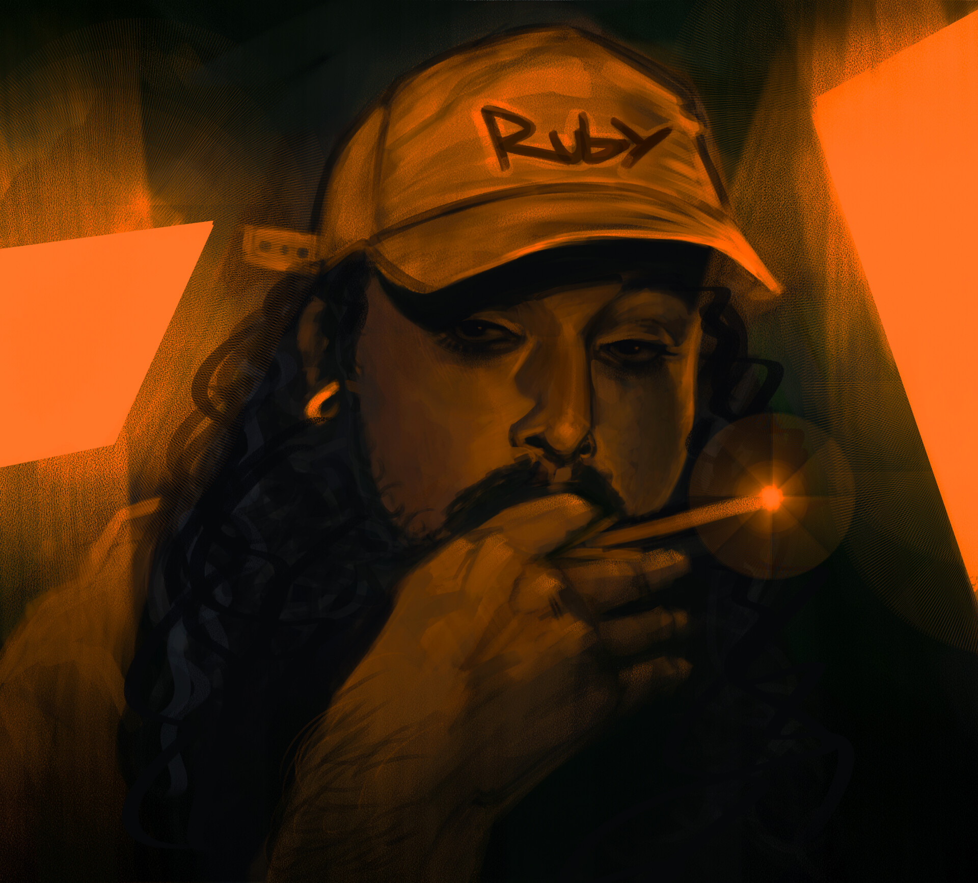 ArtStation - Ruby Da Cherry Portrait | $uicideboy$ - Digital Illustration