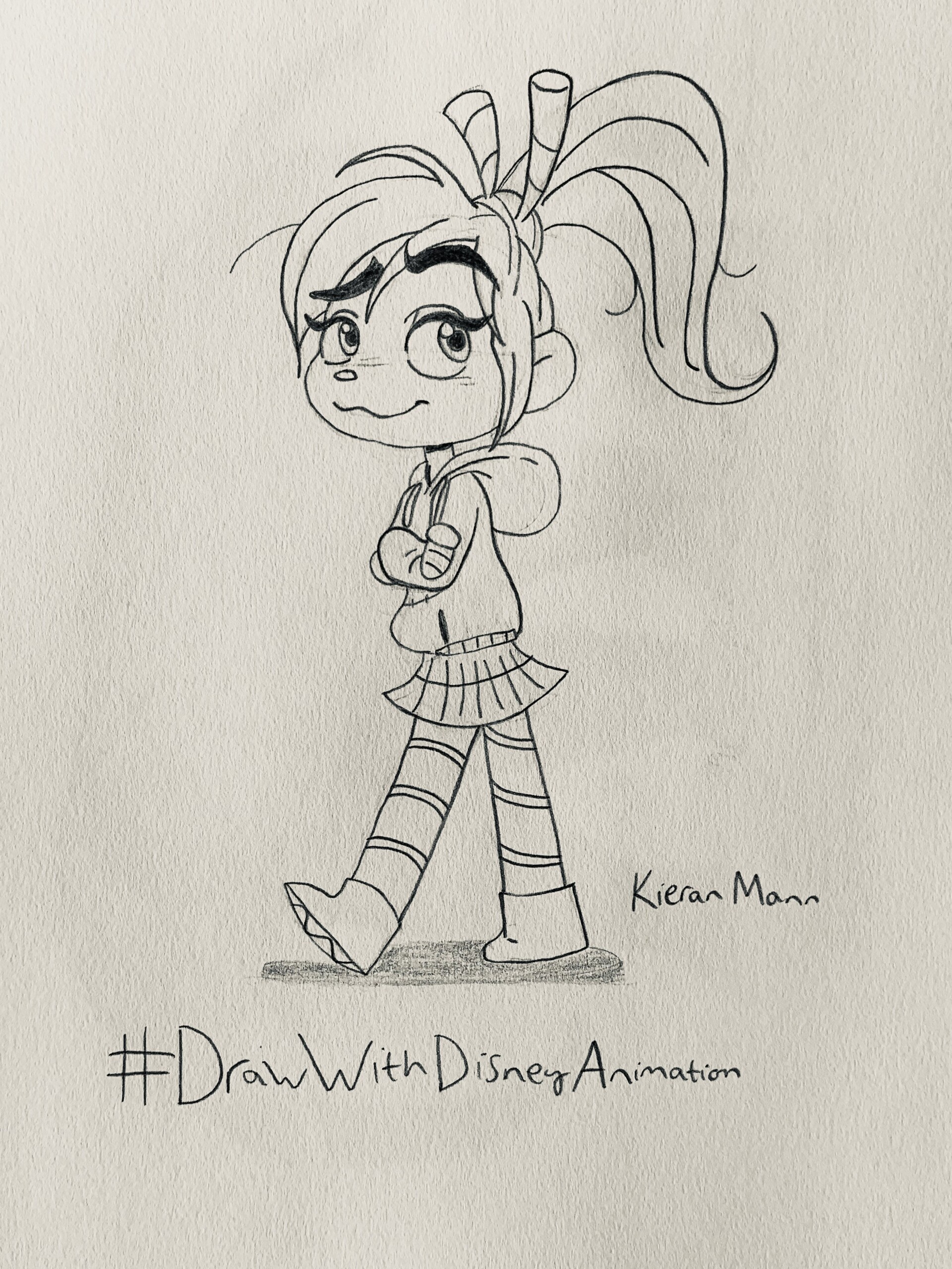 how to draw wreck it ralph vanellope