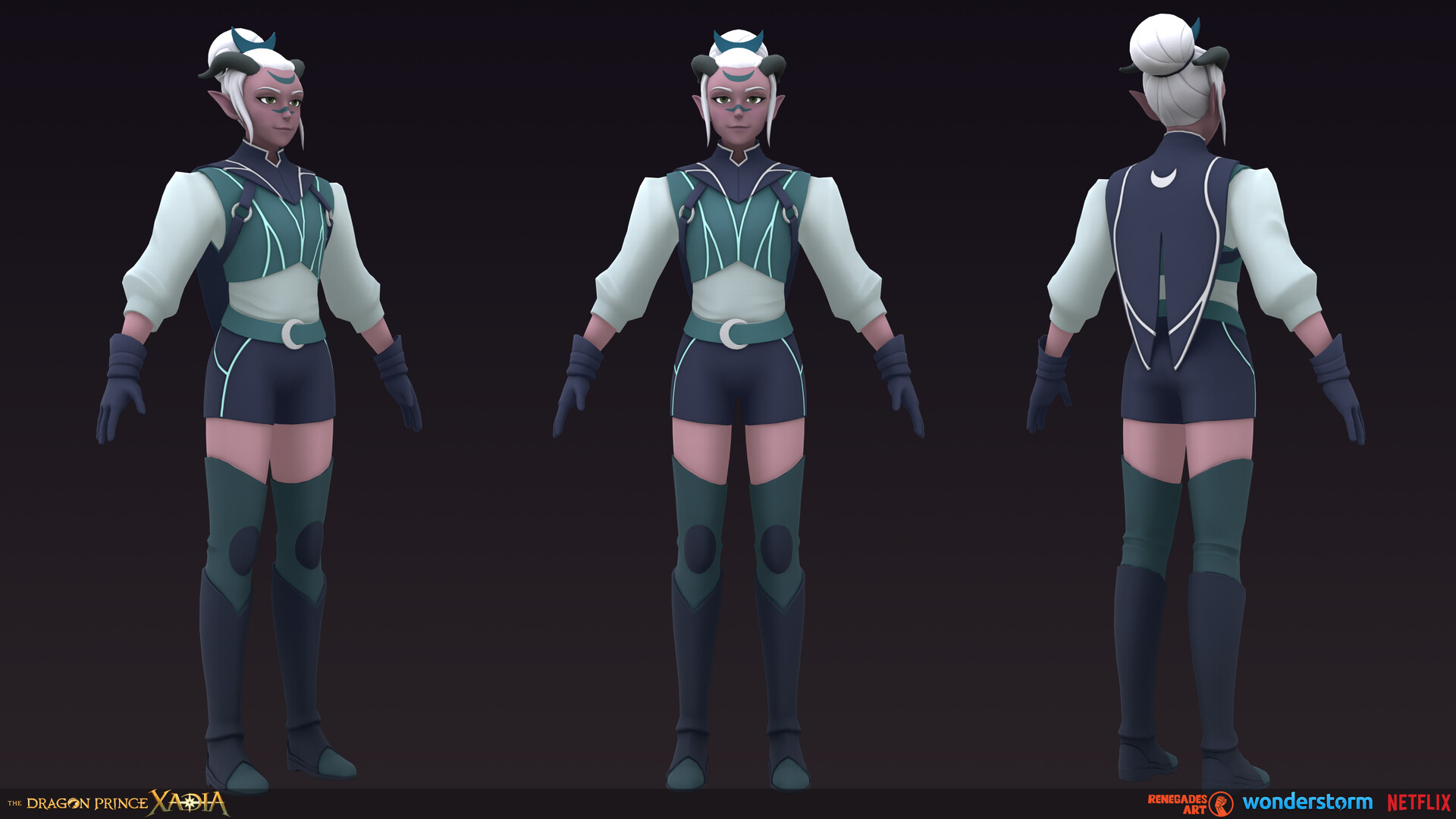 Renegades Art - The Dragon Prince: Xadia - NPC: Moonshadow Elf: Rangers