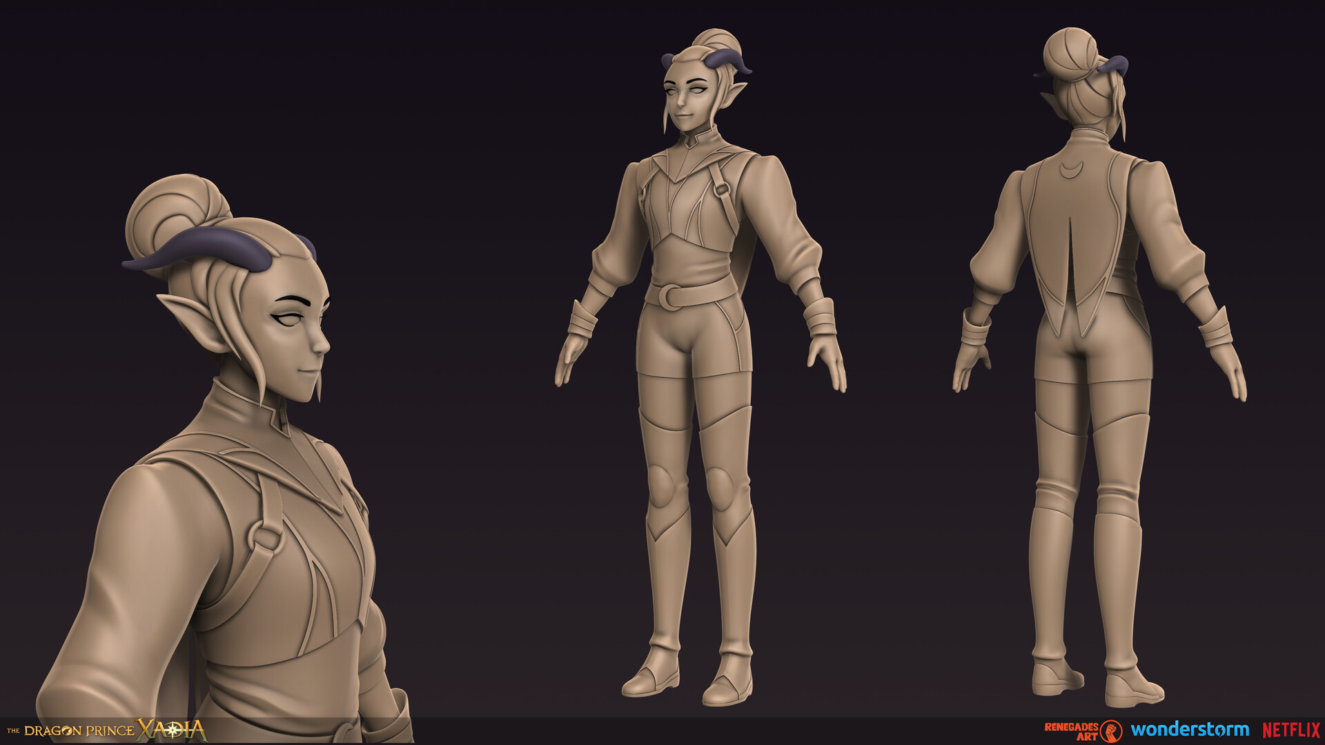 Renegades Art - The Dragon Prince: Xadia - NPC: Moonshadow Elf: Rangers