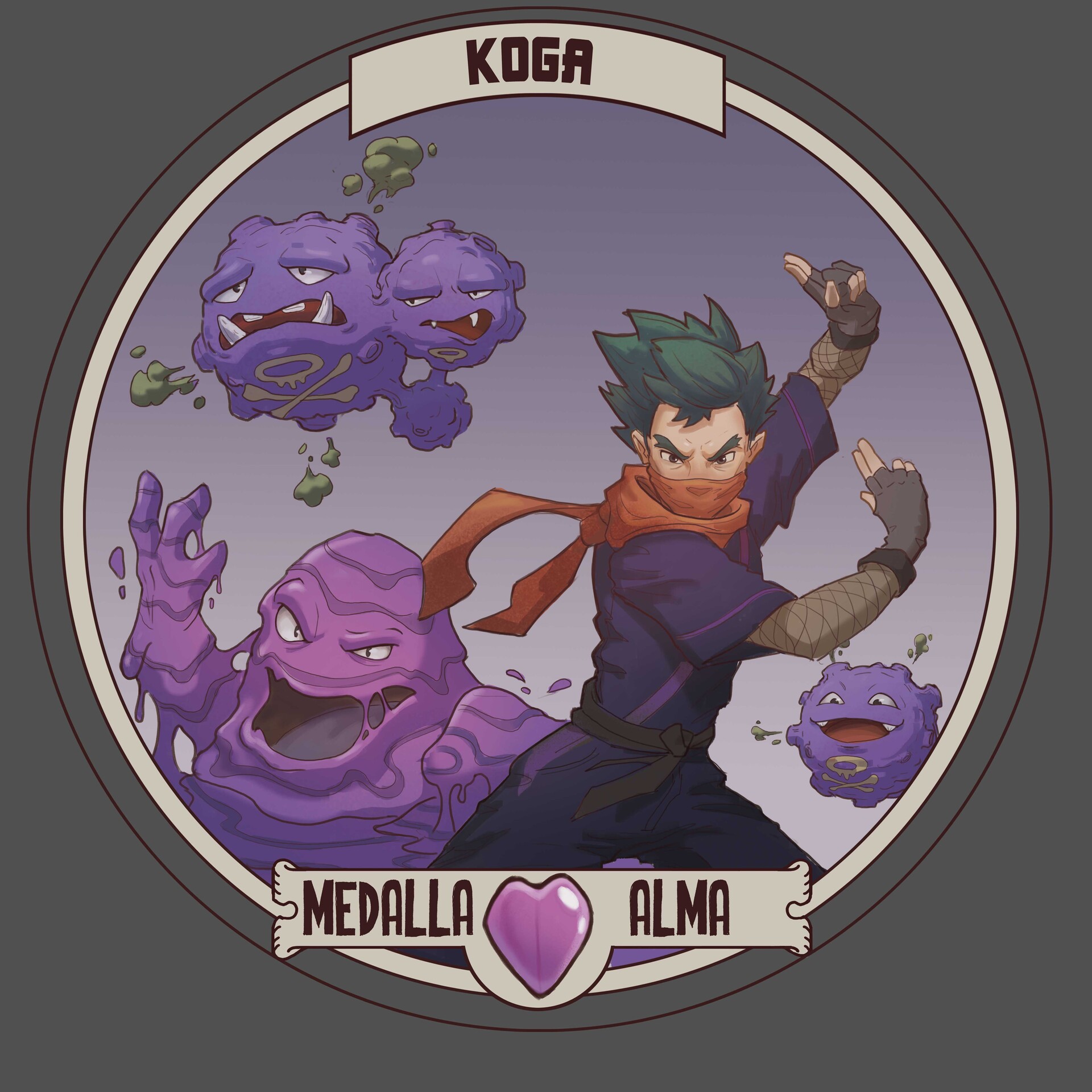 ArtStation - Kanto Gym's Leaders Sticker Part 3 Koga and Sabrina