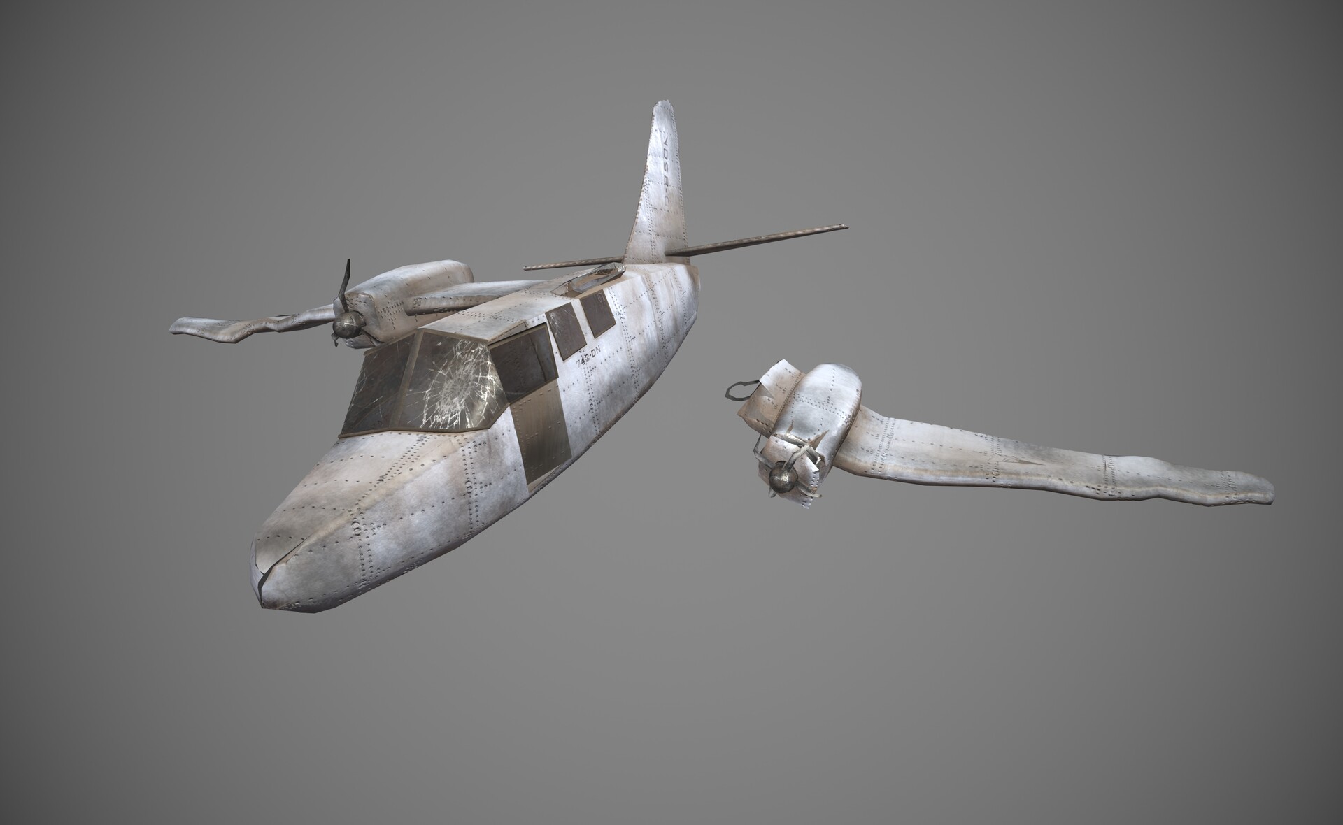 ArtStation - Gaming Asset - Low Poly Crash Plane Concept
