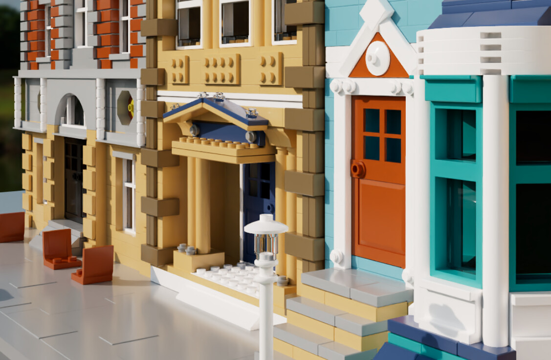 ArtStation - LEGO Street Environment Modelling Project Pizzadou