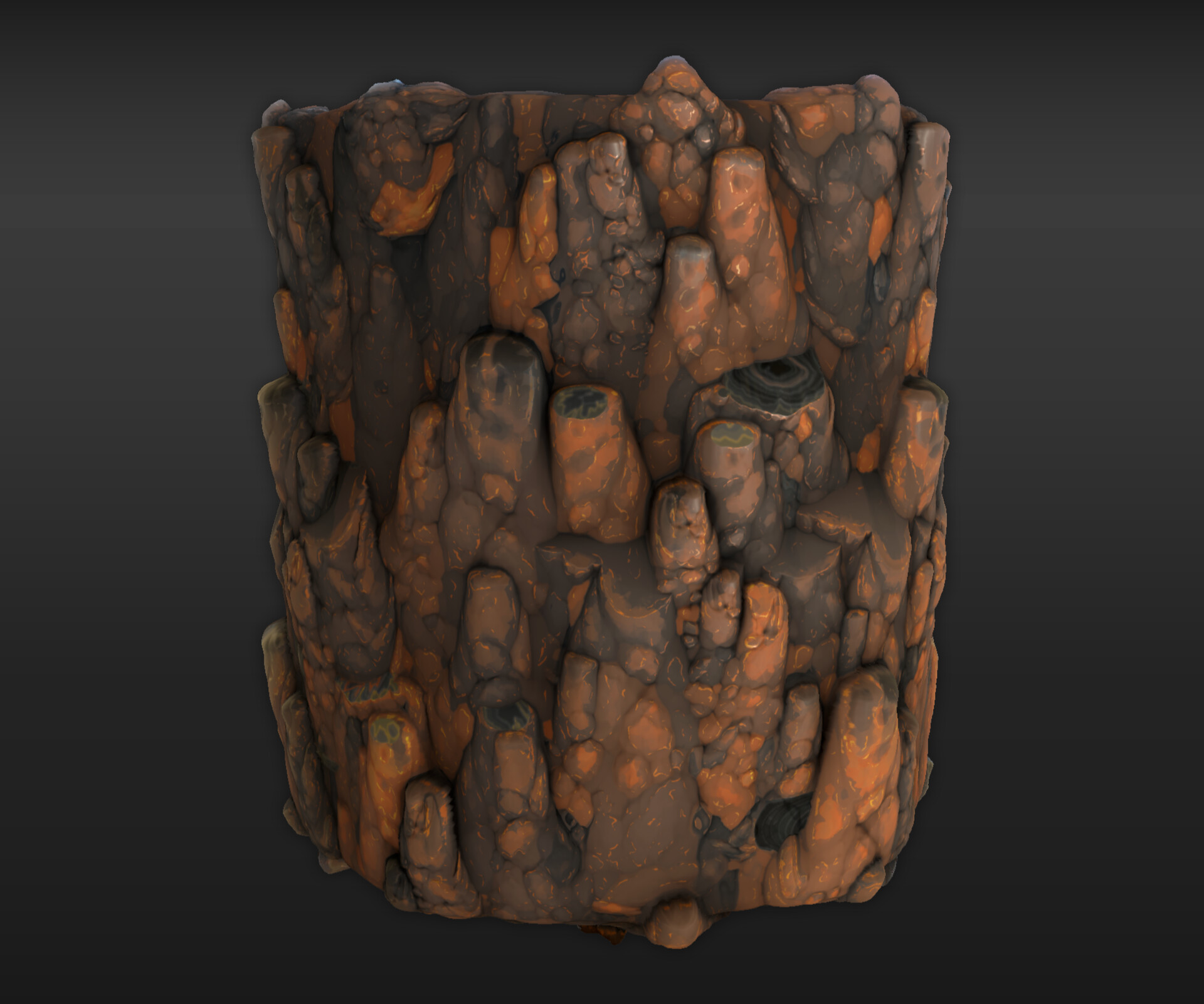 ArtStation - Stylised volcanic cave rock