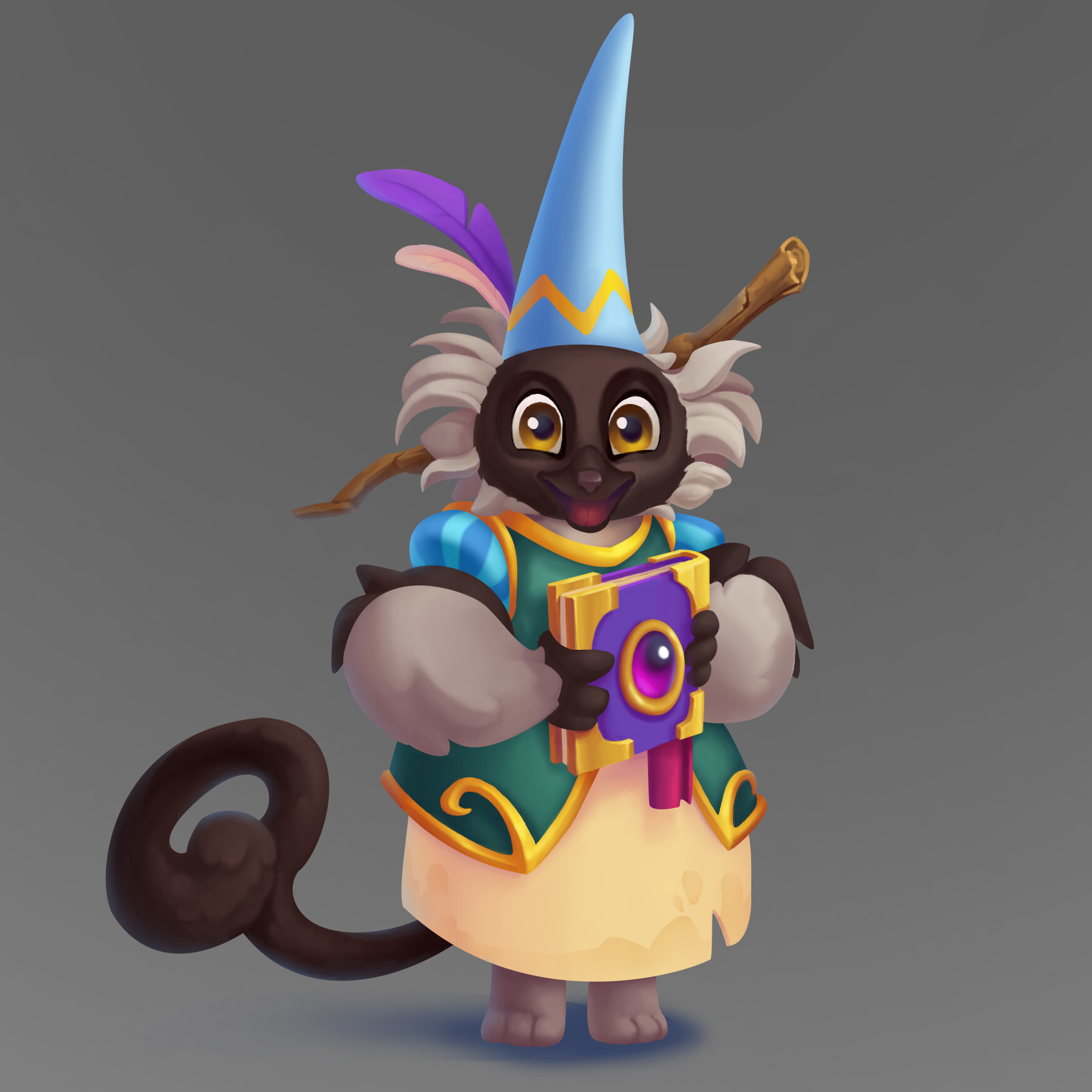 ArtStation - Lemur the wizard