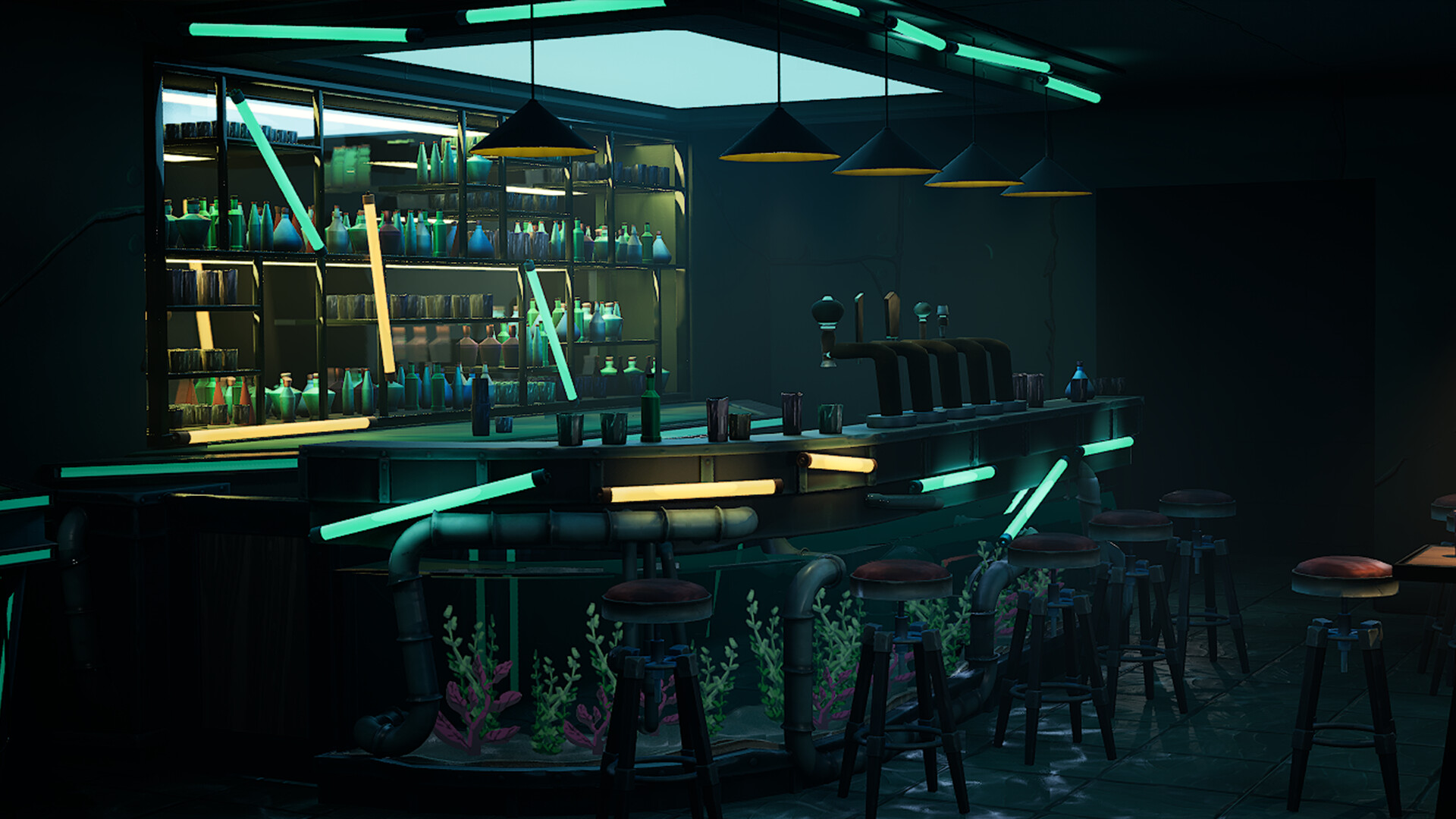 ArtStation - 3D Science Fiction Bar