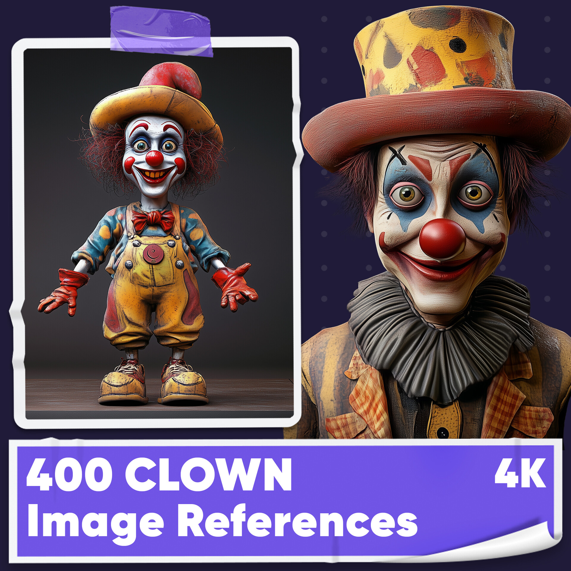 ArtStation - 400 Clown Image References - Vol 01