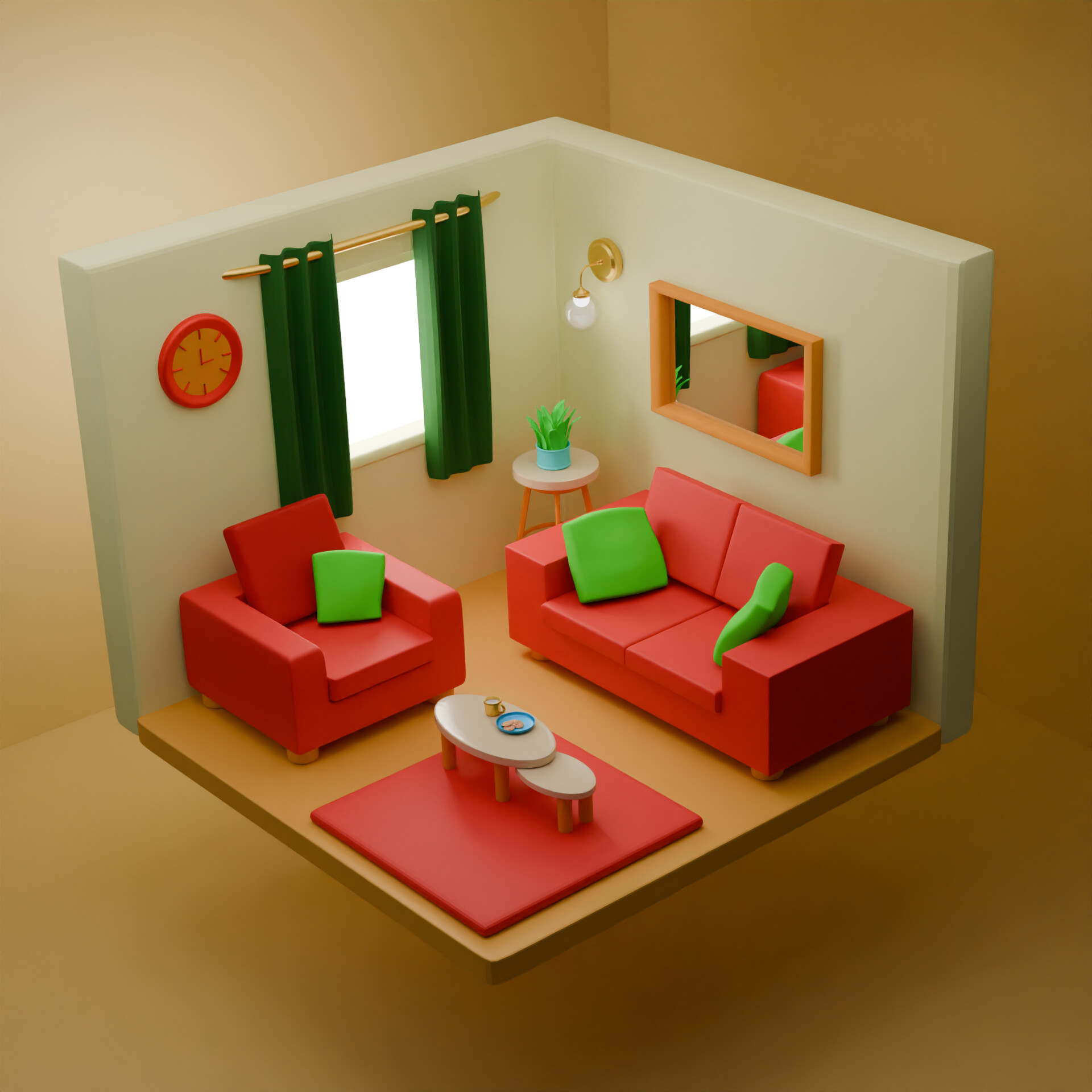 ArtStation - 3D room art