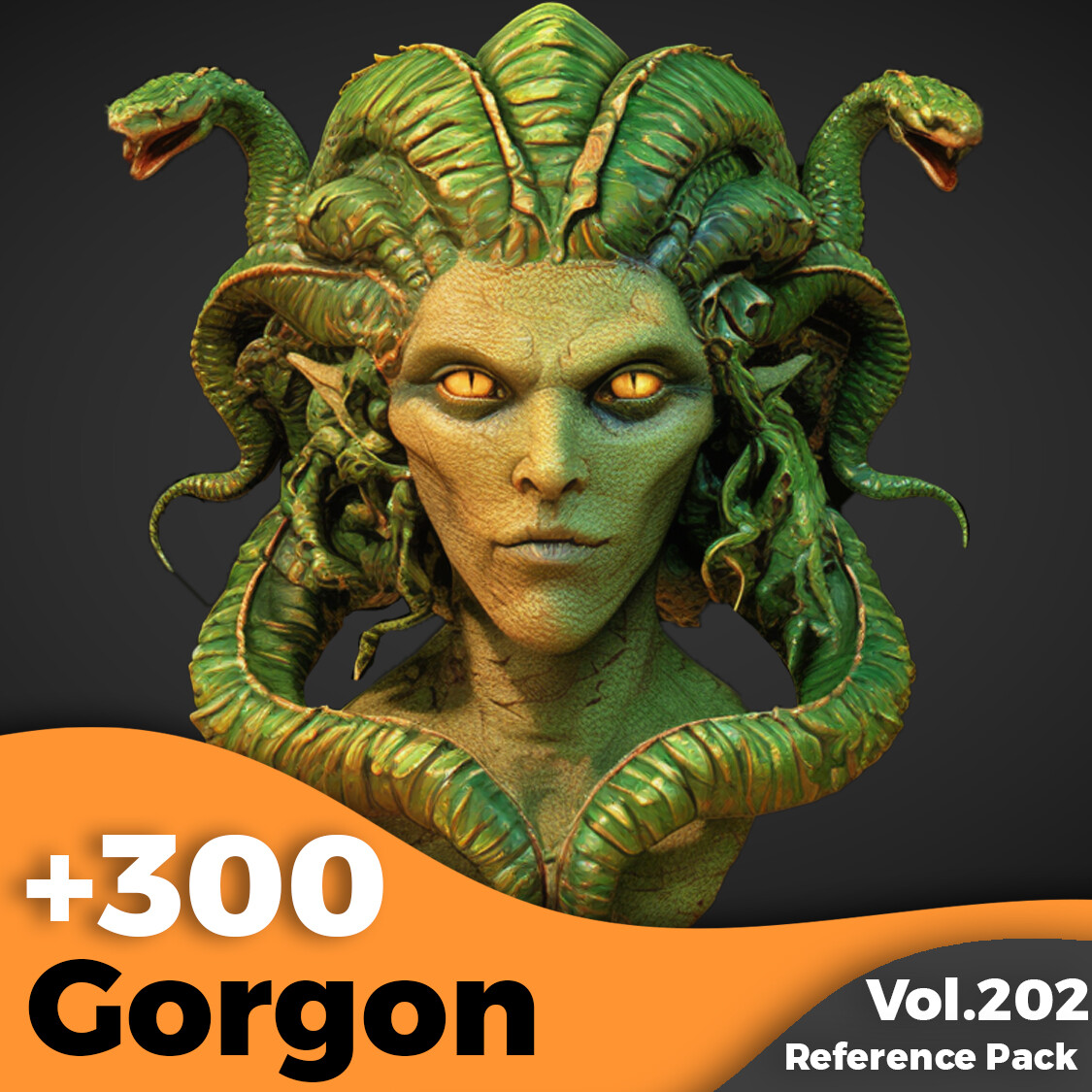 ArtStation - +300 Gorgon Head Sculpt Reference (4k)