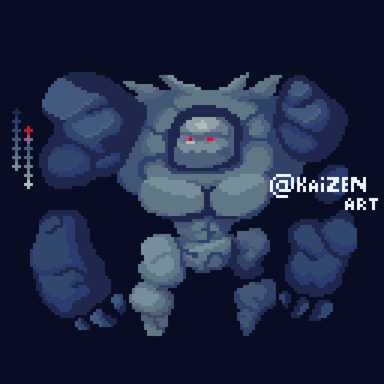 ArtStation - Stone Golem | Pixel art