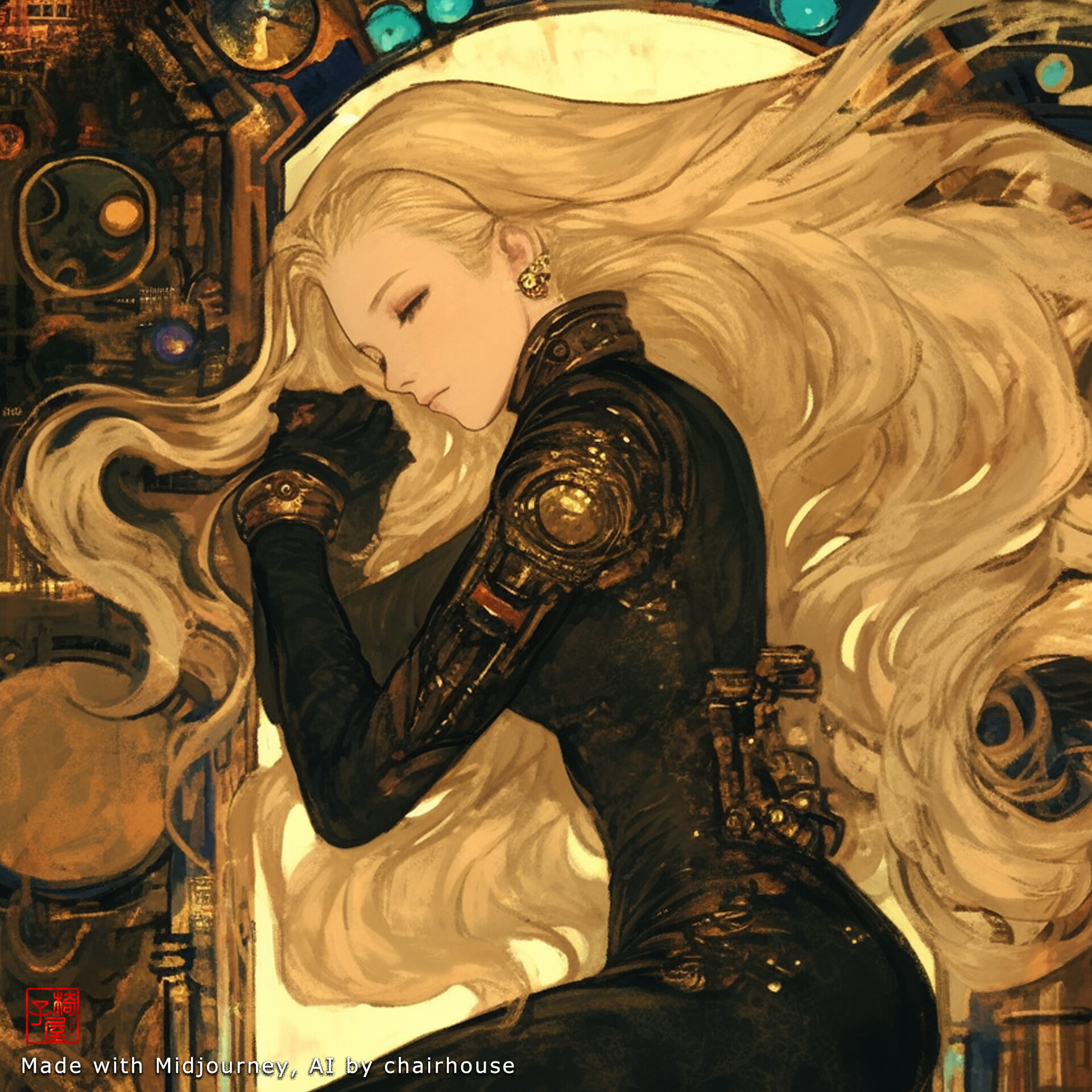 ArtStation - black magic lune goddess with Midjourney 240915