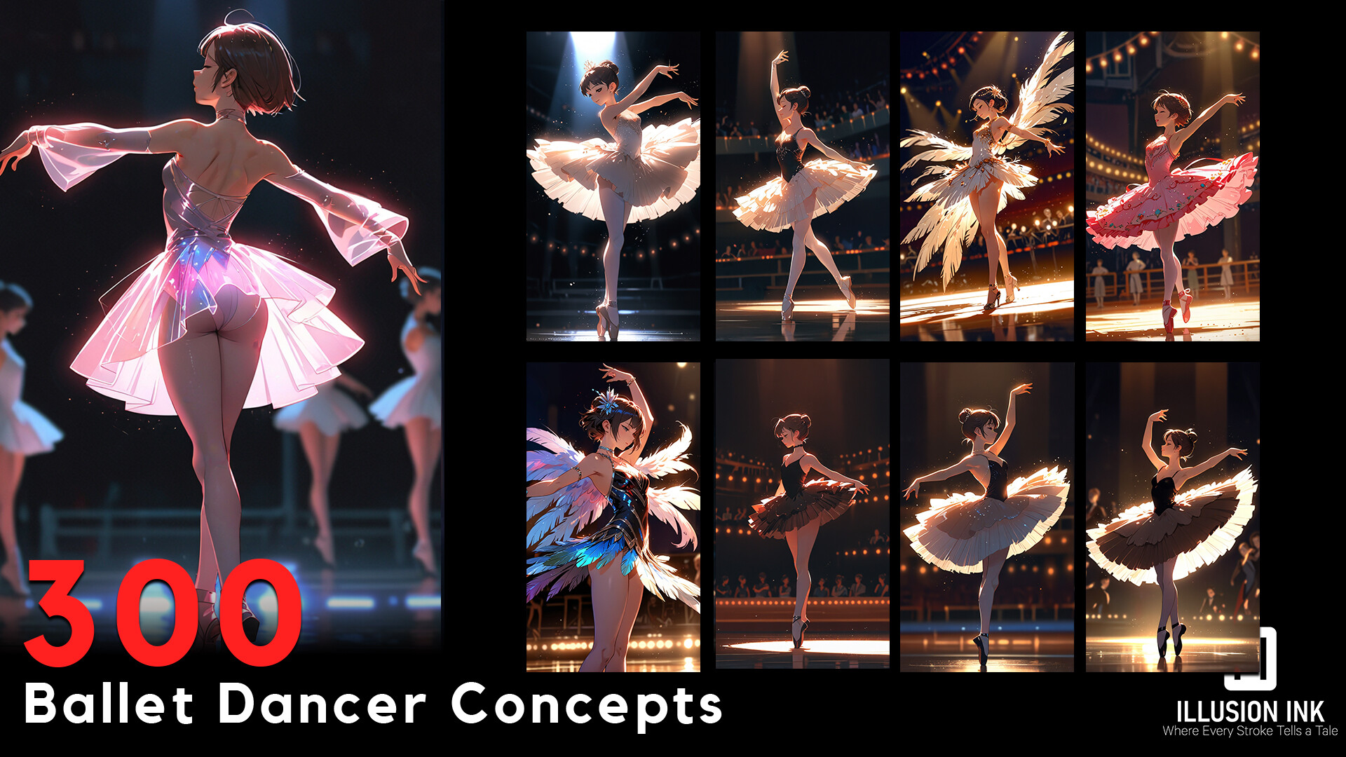 ILLUSION INK - 300 Ballet Dancer Character Concepts | 8K