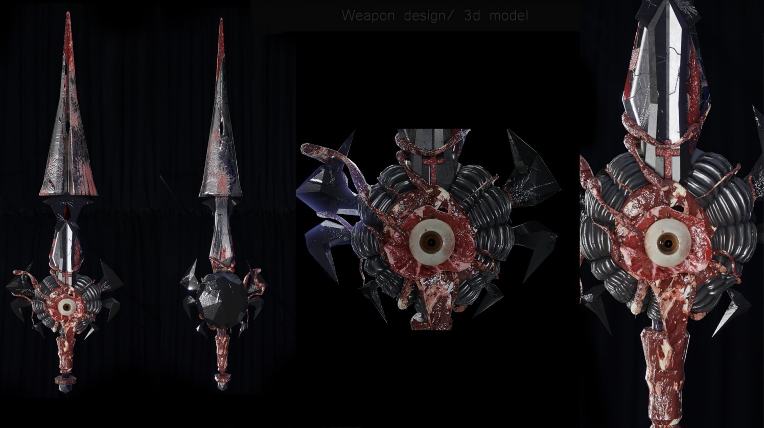 ArtStation - Weapon concept and 3d model "Bloodthirster"