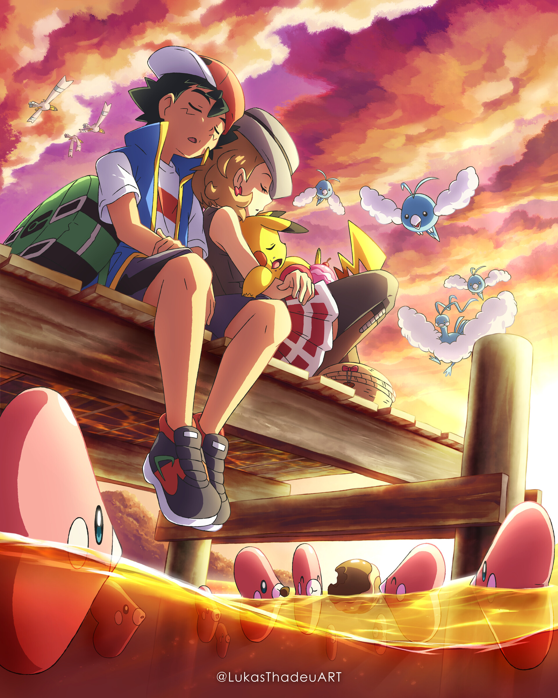 ArtStation - Pokémon FanArt - Ash & Serena