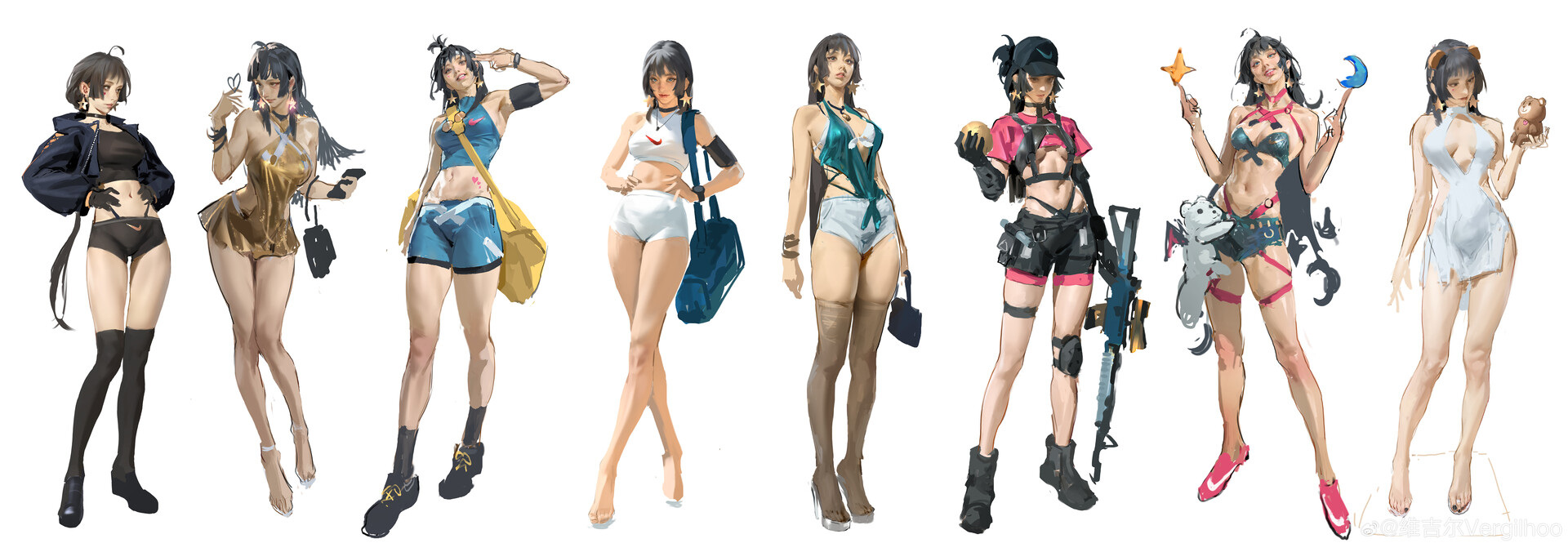 ArtStation - 一些午休的速涂，每个小人儿2h