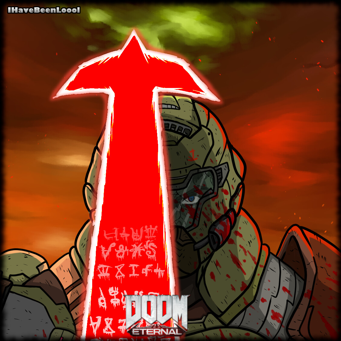 ArtStation - Art of Doom Slayer in Anime style