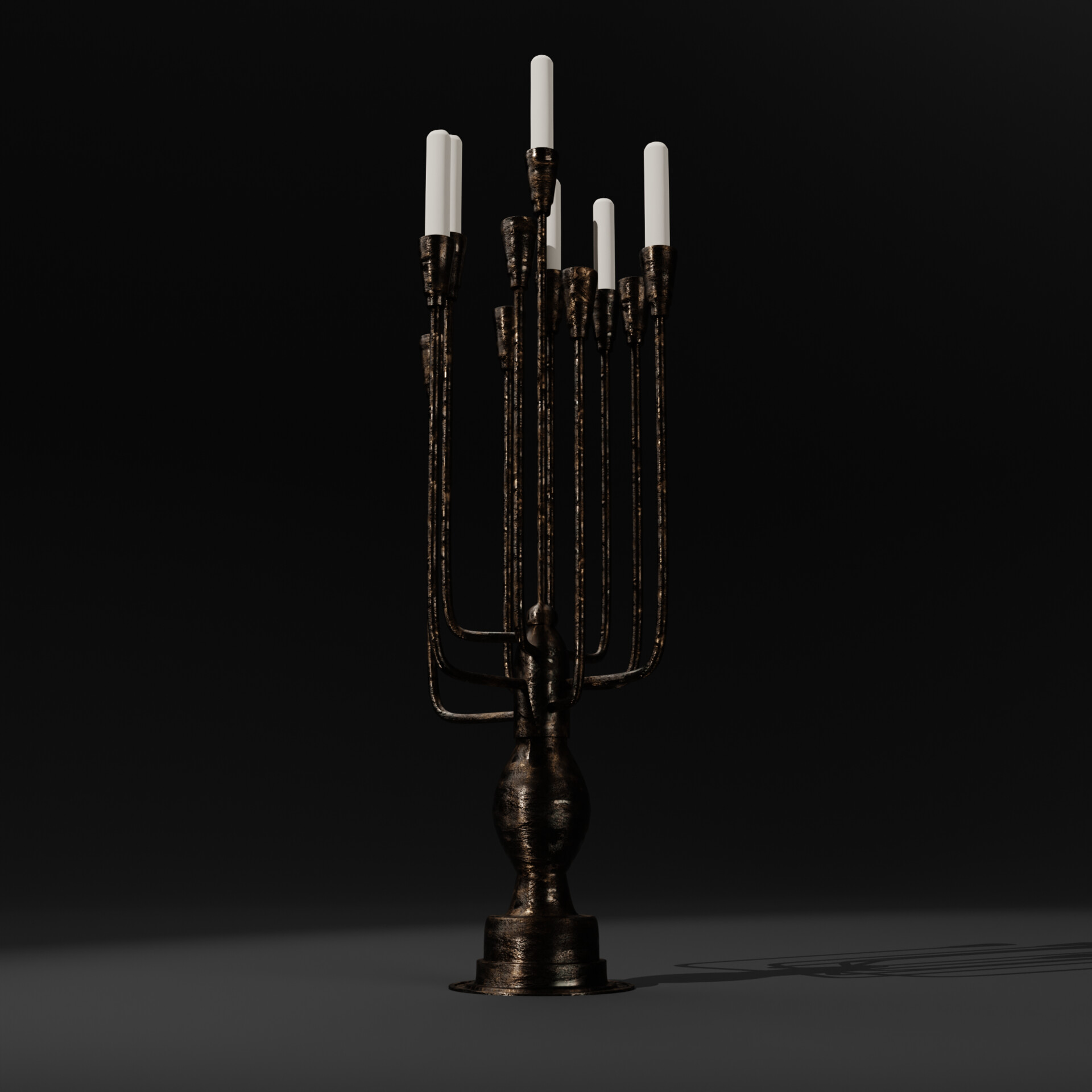 ArtStation - Antique Candle Stand 3D Model - Vintage Decorative Candle ...