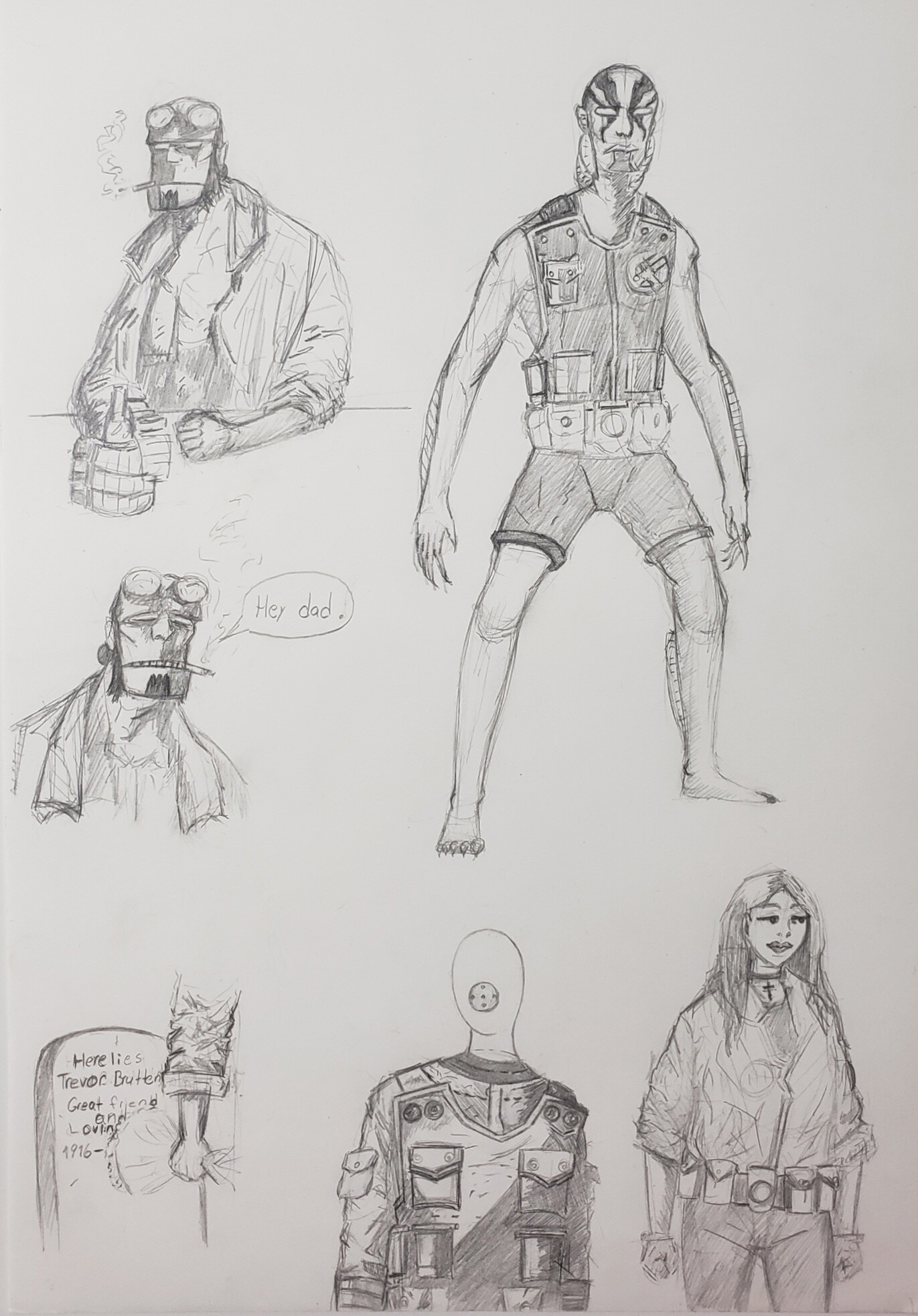 ArtStation - My Hellboy and BPRD sketches