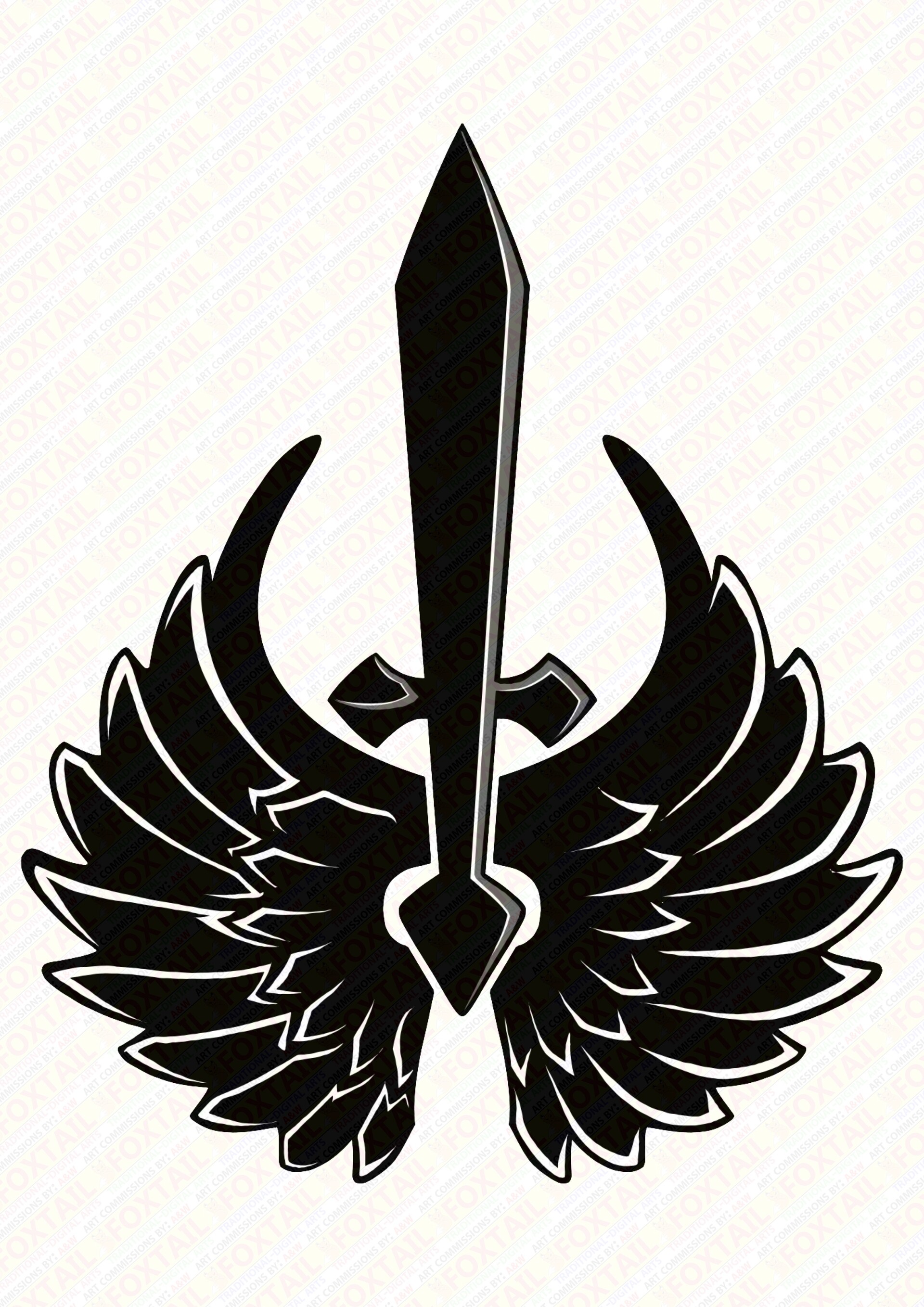ArtStation - Winged sword emblem concept