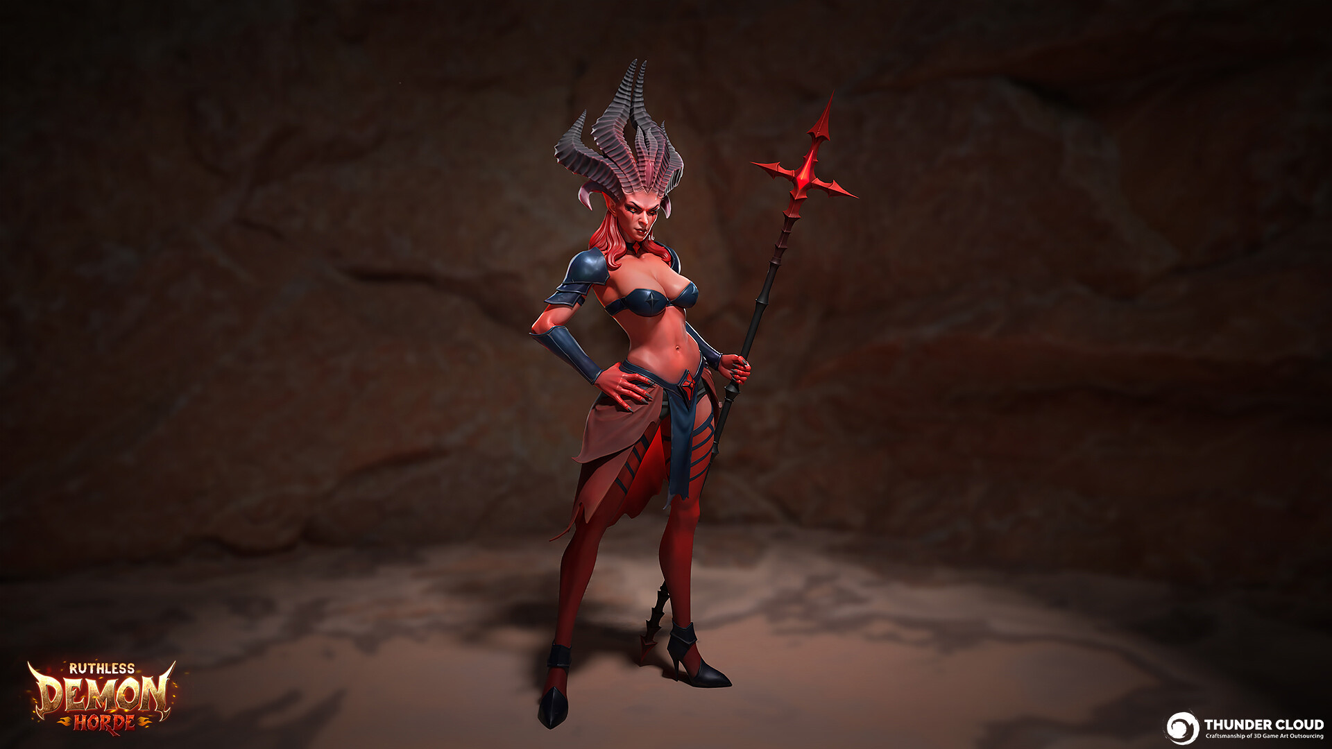 Thunder Cloud Studio - Demon Warlock - Model & Texture Showcase