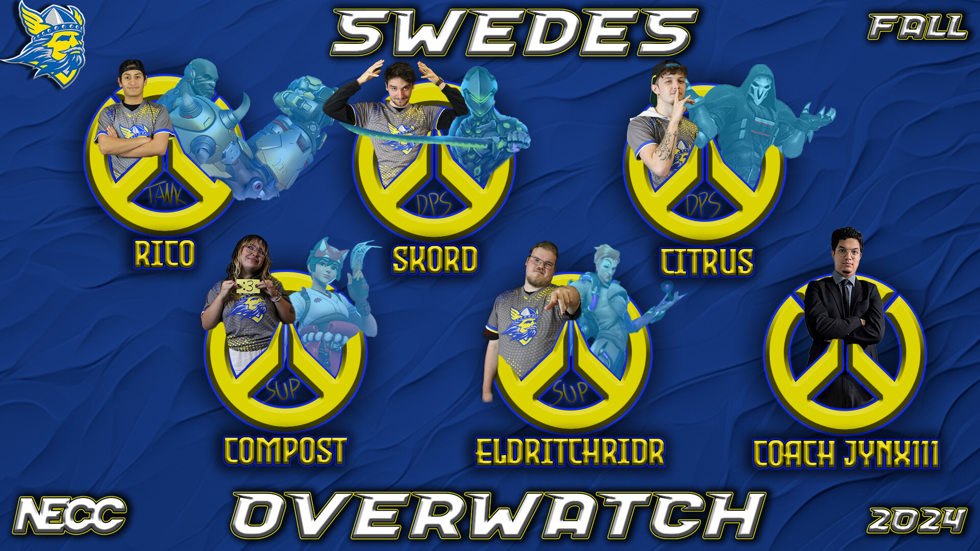 ArtStation - 2024 Swedes Overwatch Roster Graphic