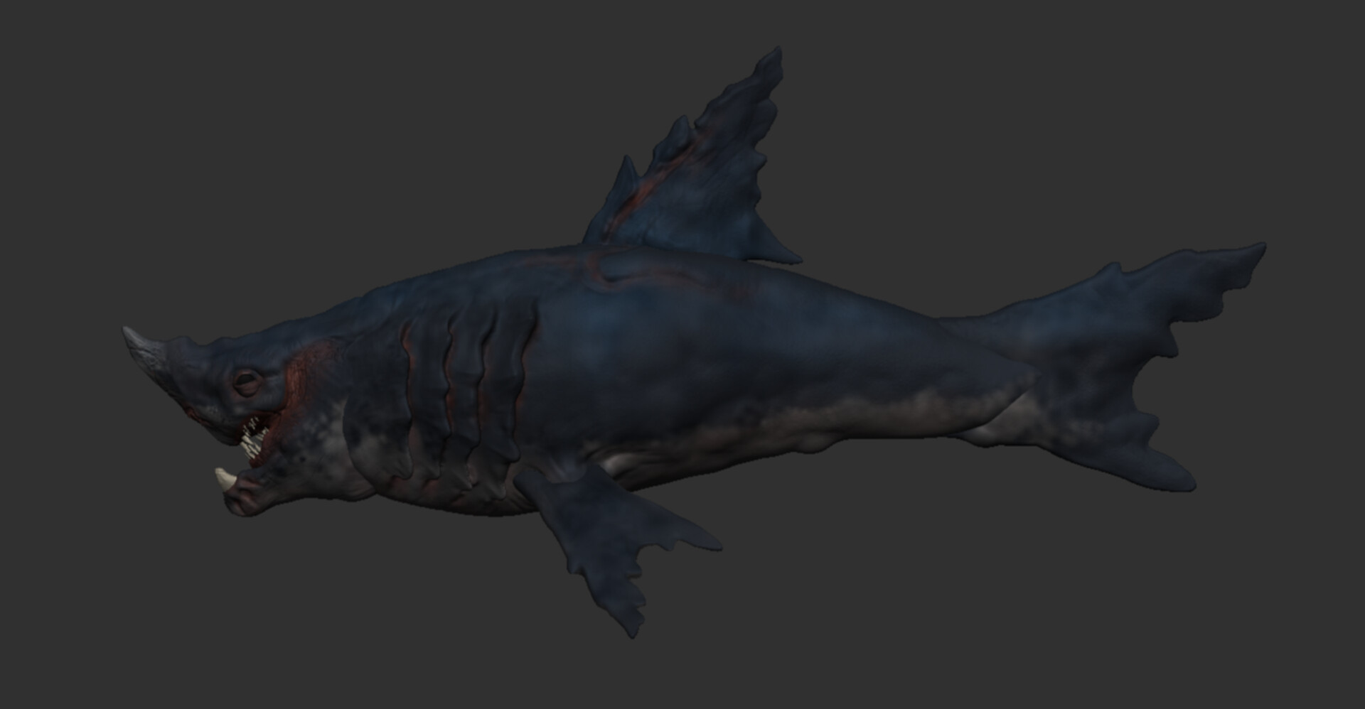 exploding shark head