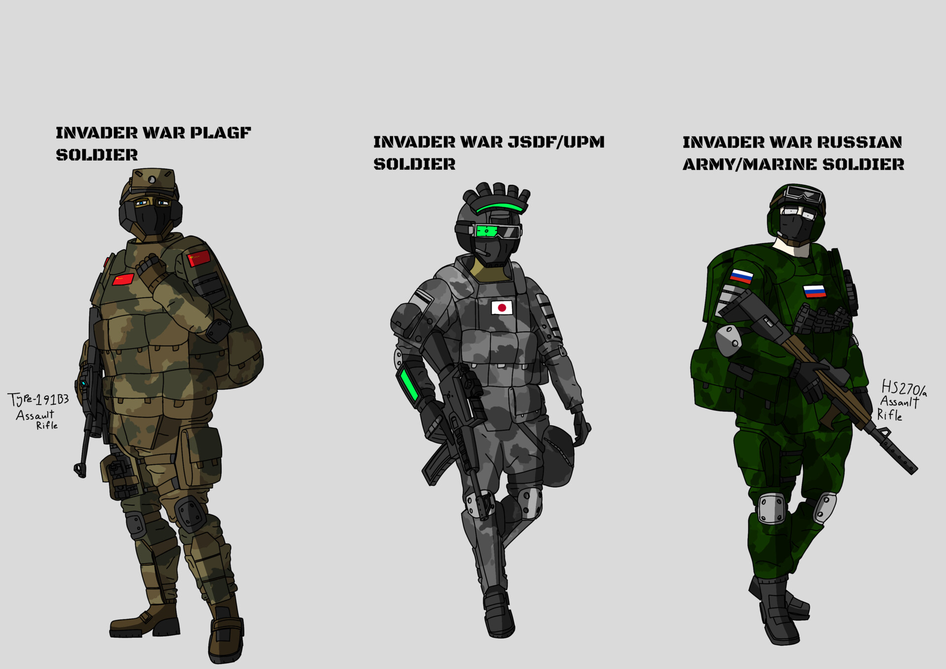 ArtStation - Invader War era infantry.