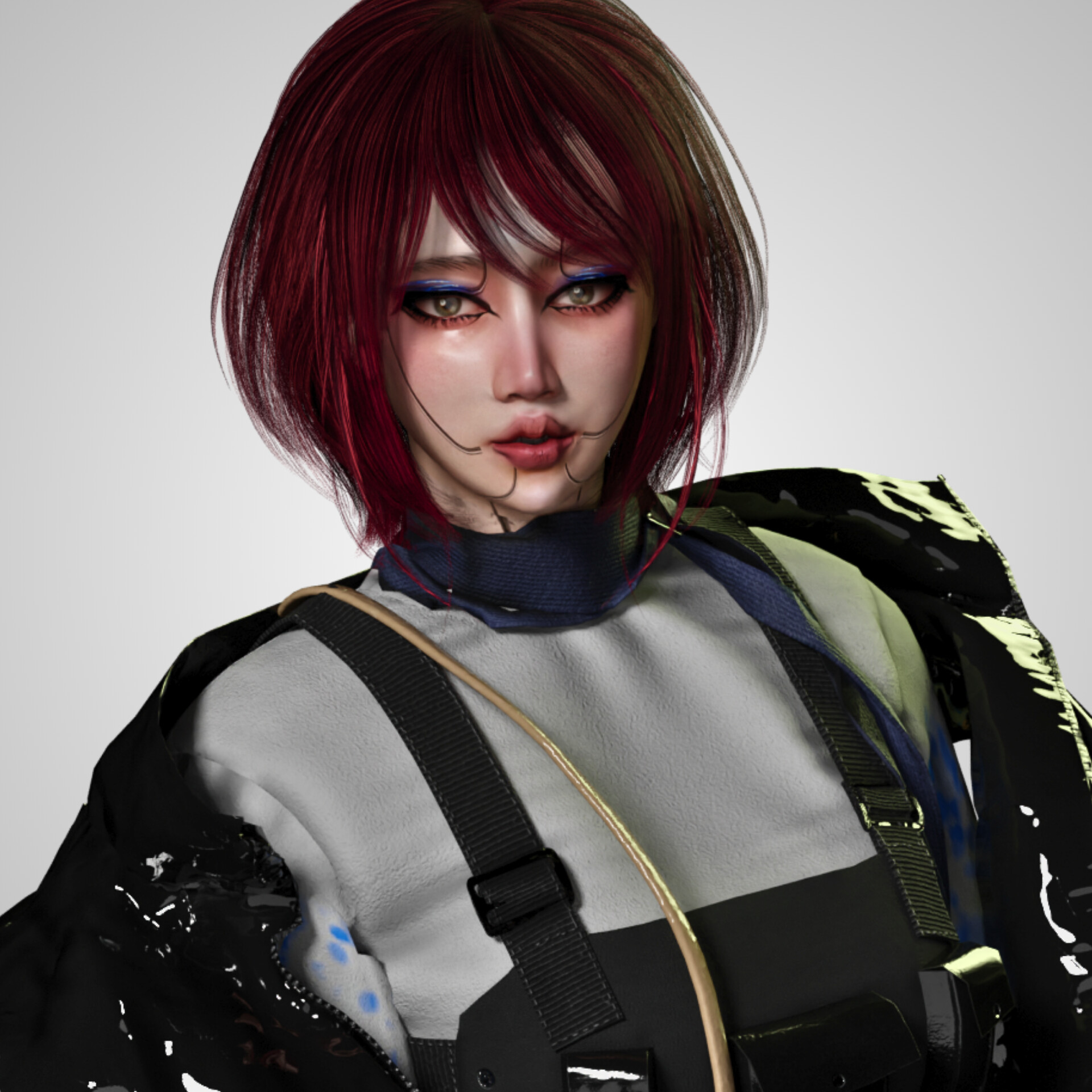 ArtStation - Cyber Girl - Game Ready