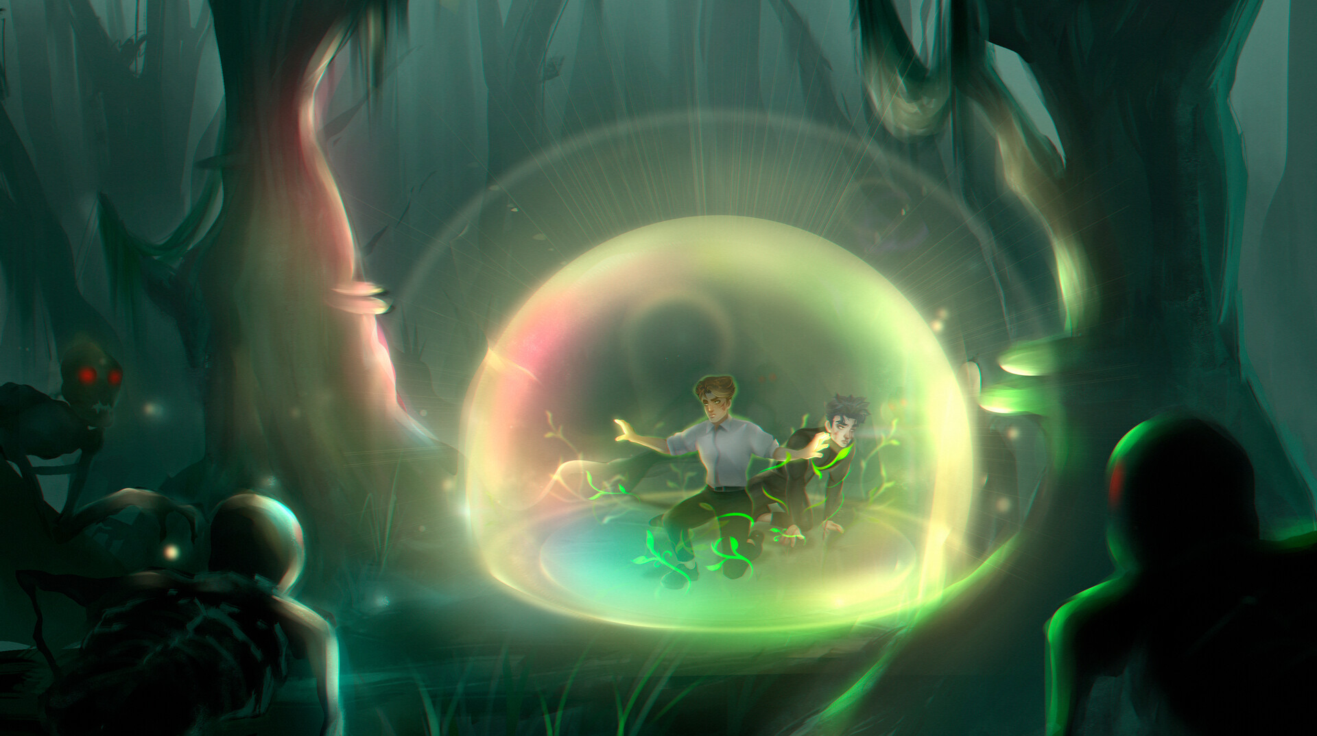 ArtStation - Tevis and Izar in the forest