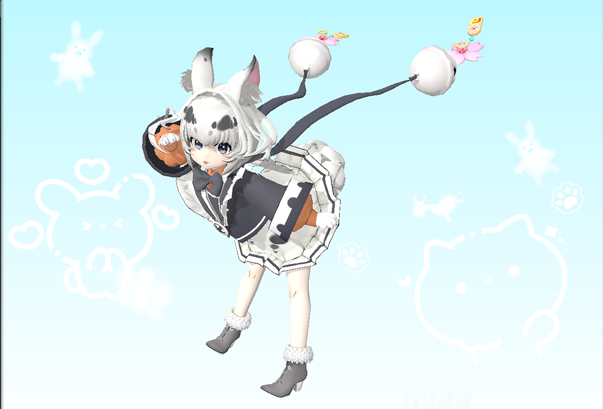 ArtStation - Cute neko - NPR : Model texture animation and face blendshap