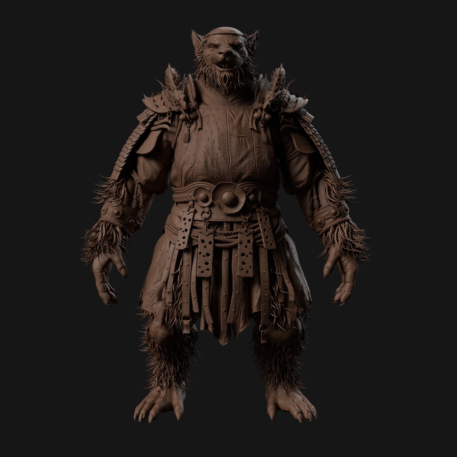 huan gugu - wukong Character Modeling_ 沙二郎