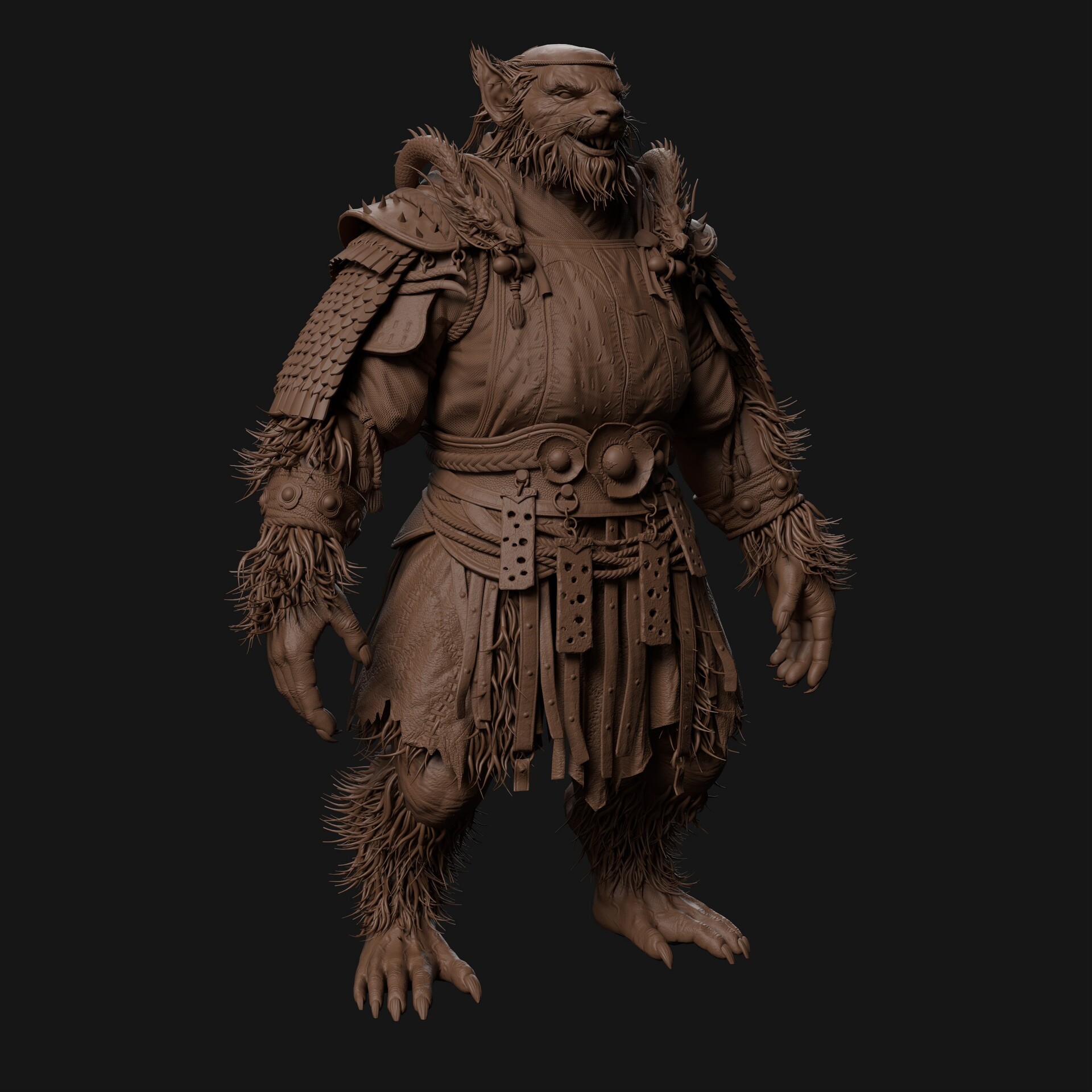 huan gugu - wukong Character Modeling_ 沙二郎