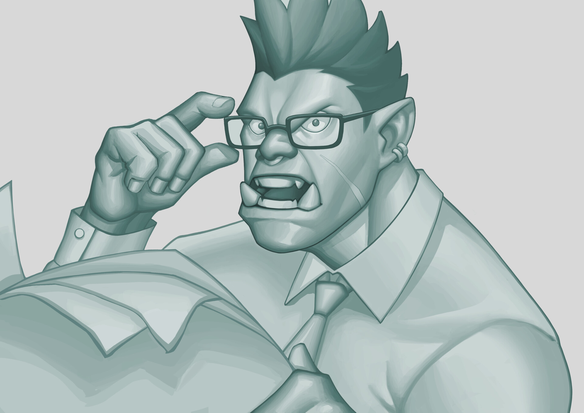 ArtStation - Office Worker Orc