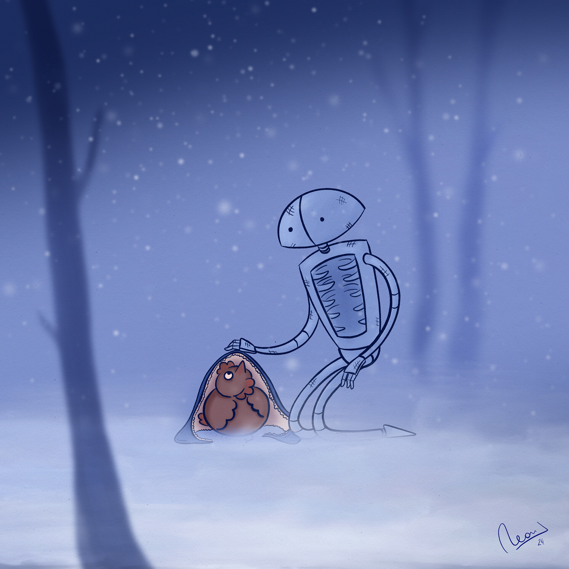 ArtStation - Chicken & CuriousBot - Winter