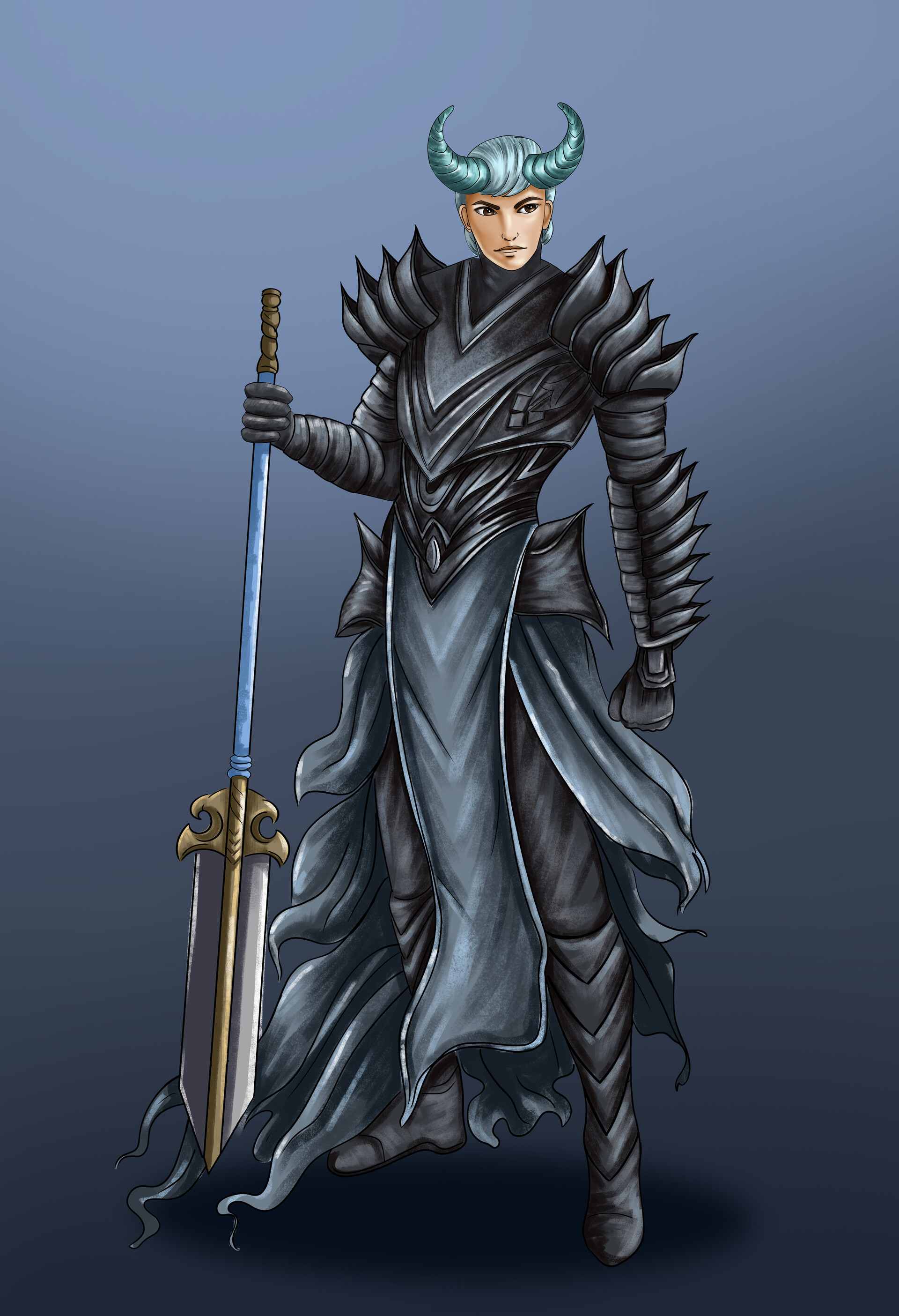 ArtStation - Silver Dragonborn Commander D&D Character Commission