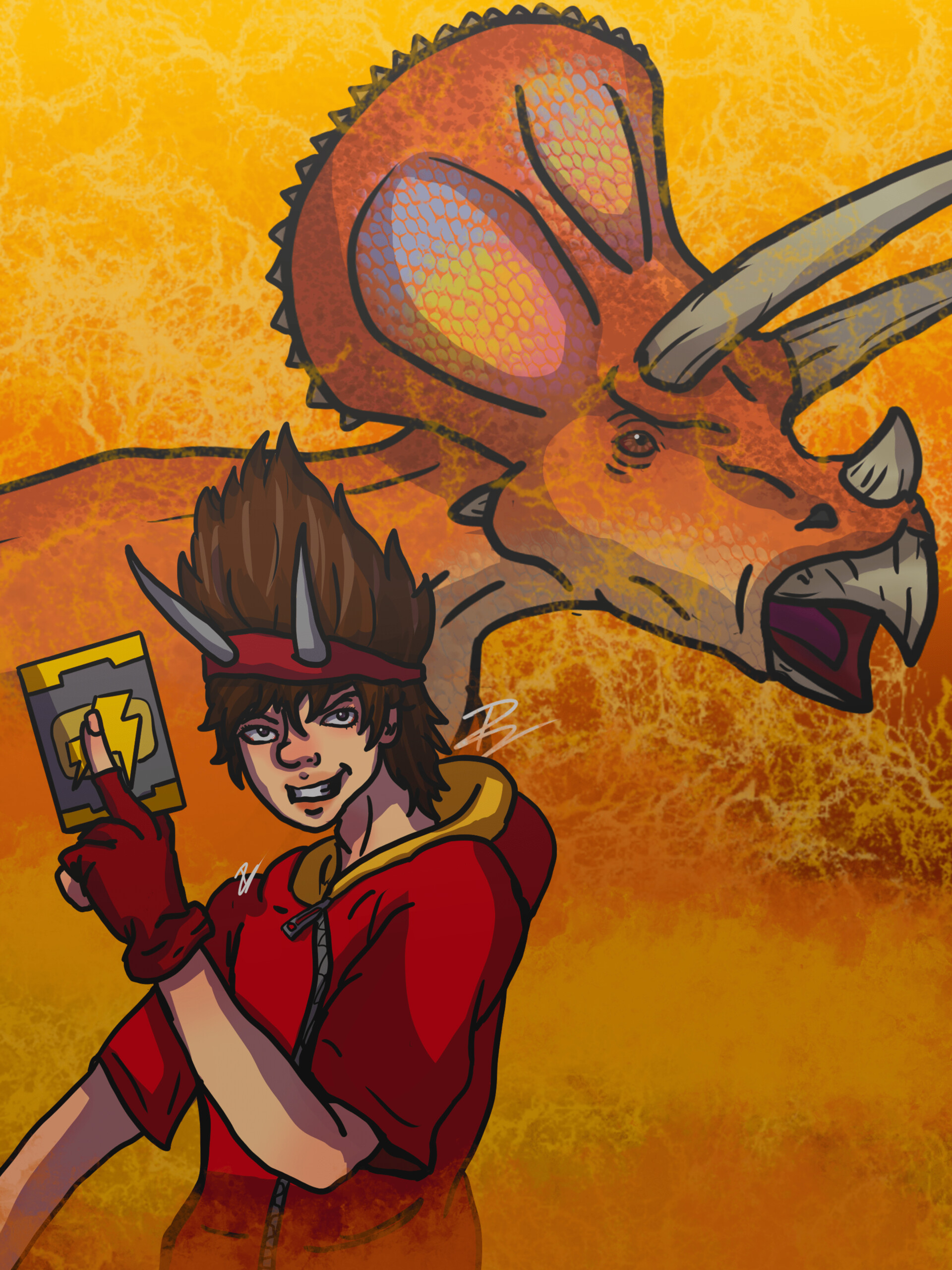 how to draw max from dinosaur king