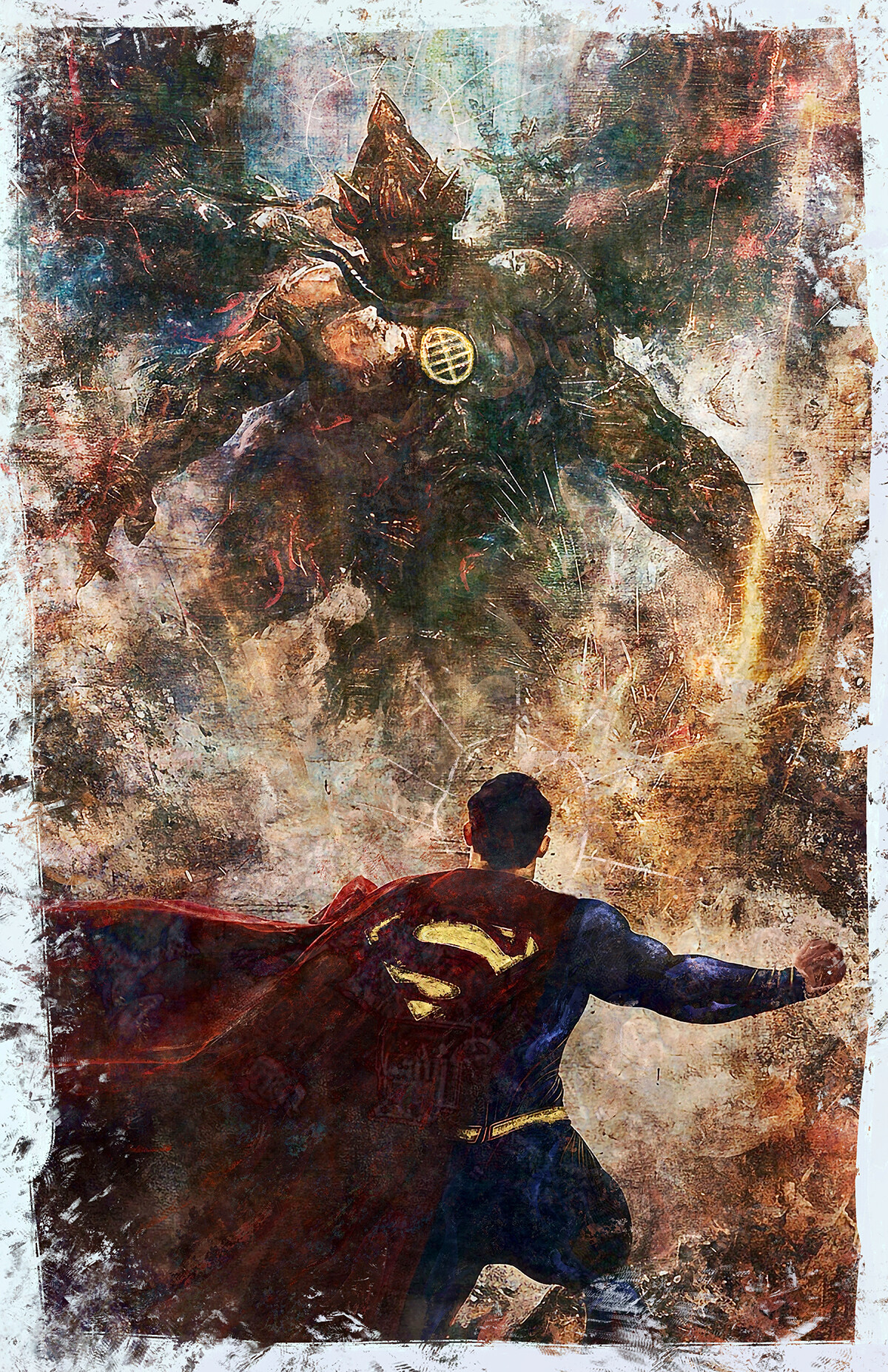 ArtStation - SUPERMAN BATTLES ANCIENT DEITY