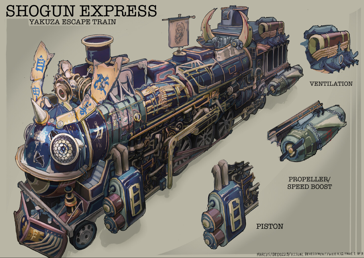 ArtStation - SHOGUN EXPRESS : Yakuza Escape Train