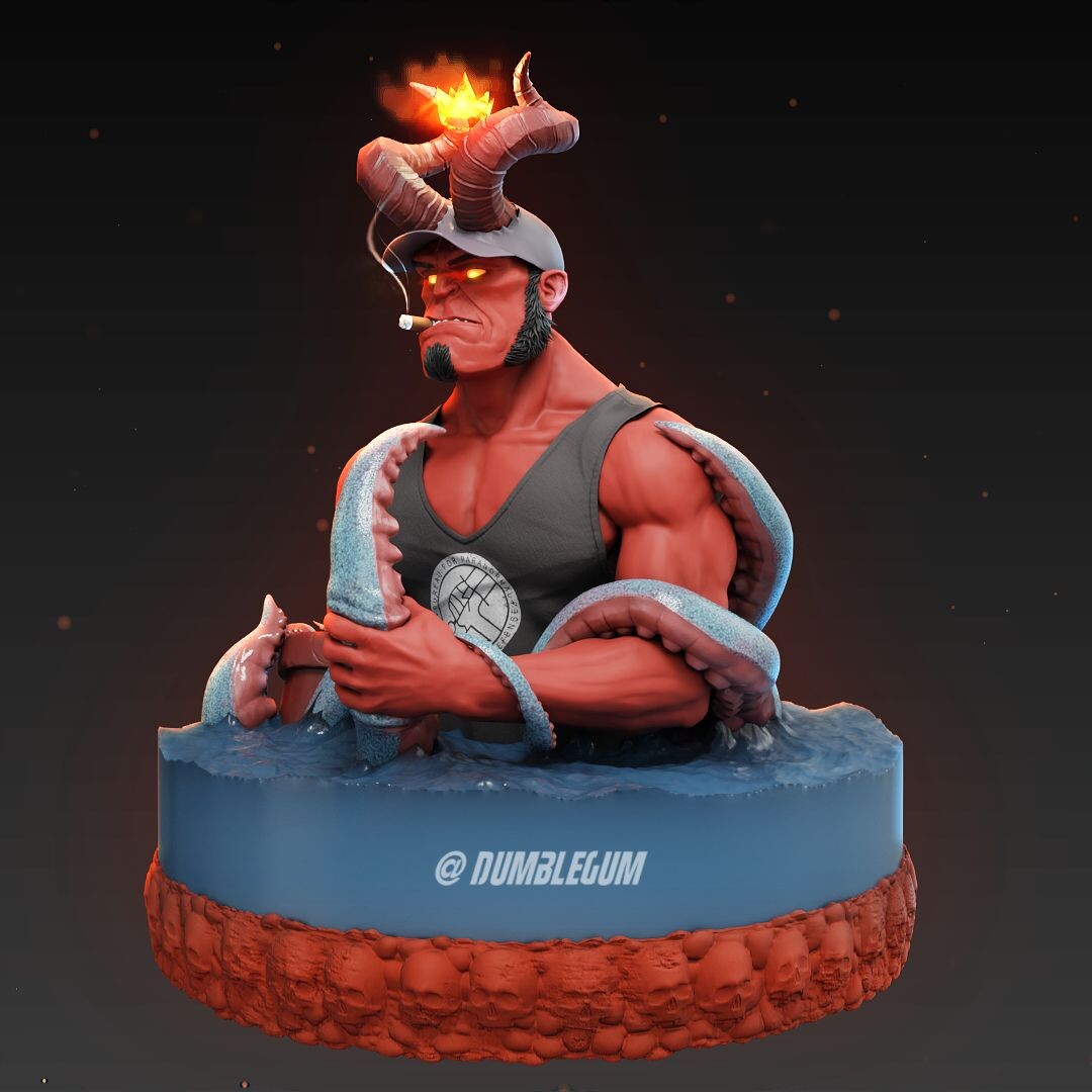 ArtStation - Practice / Hellboy, little Diorama