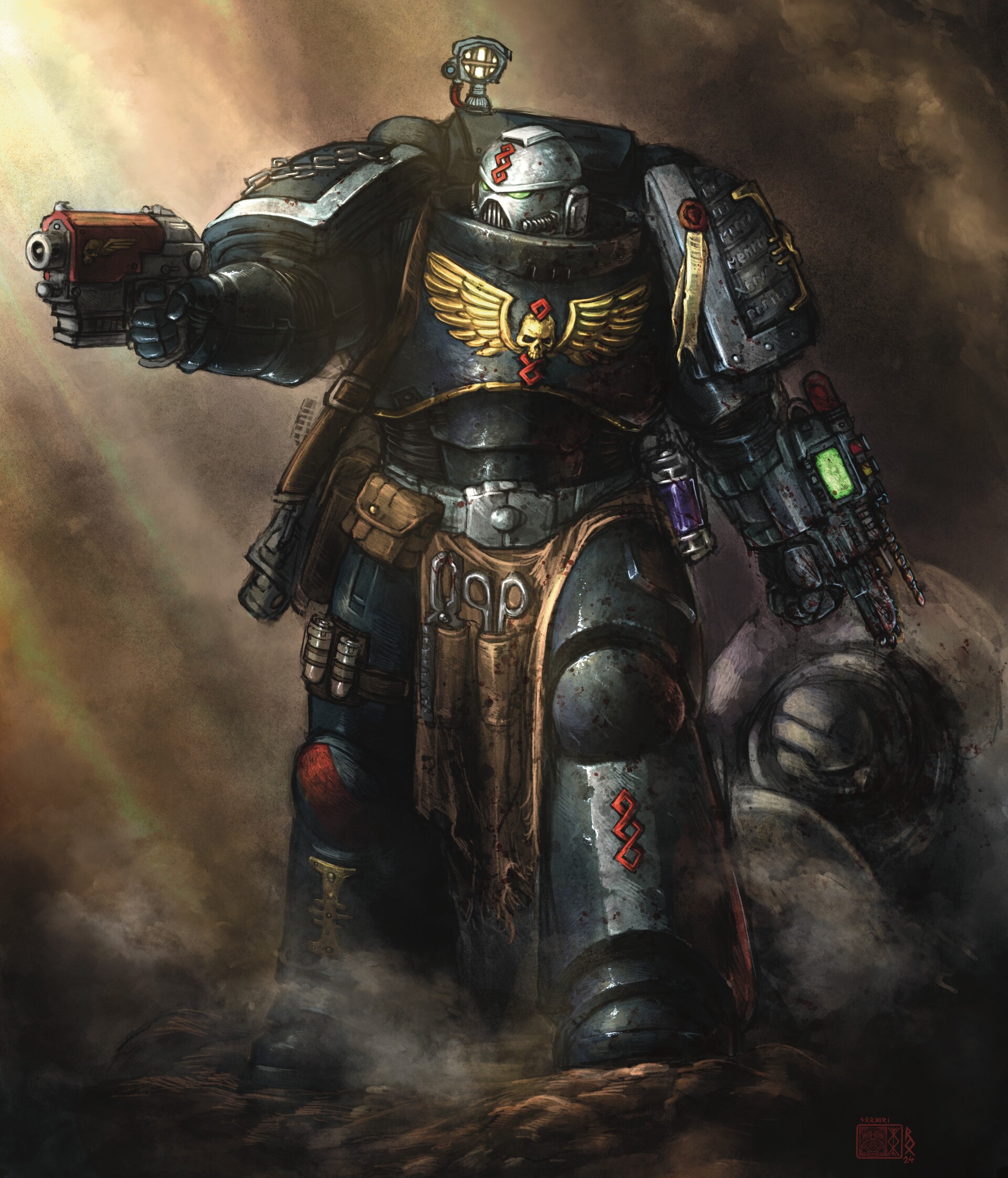 Ronin Ventinove - Apothecary Space Marine of the Deathwatch