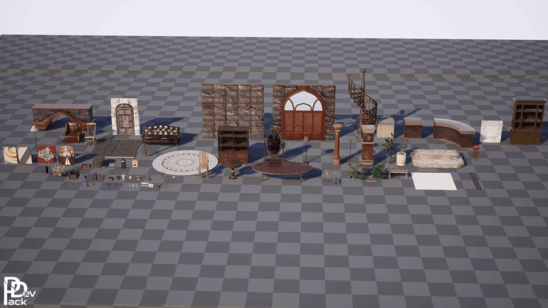 PackDev - Mansion Interior / 100 Assets