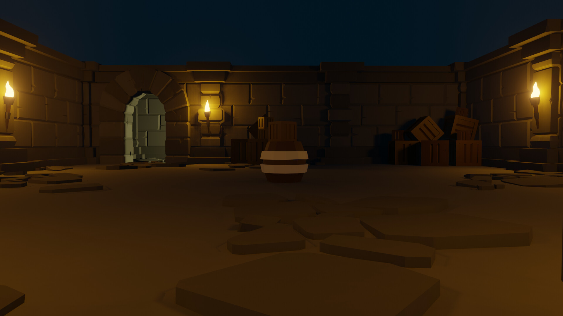Kerry 3D Artist - Simple Low Poly Dungeon Level