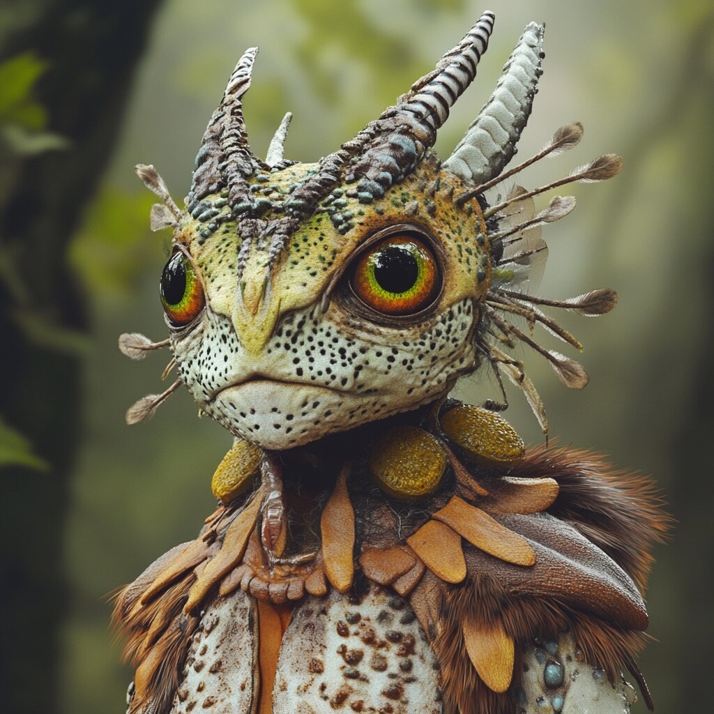 ArtStation - Unique Tribal Humanoid: Scales, Fur, Feathers, Horns