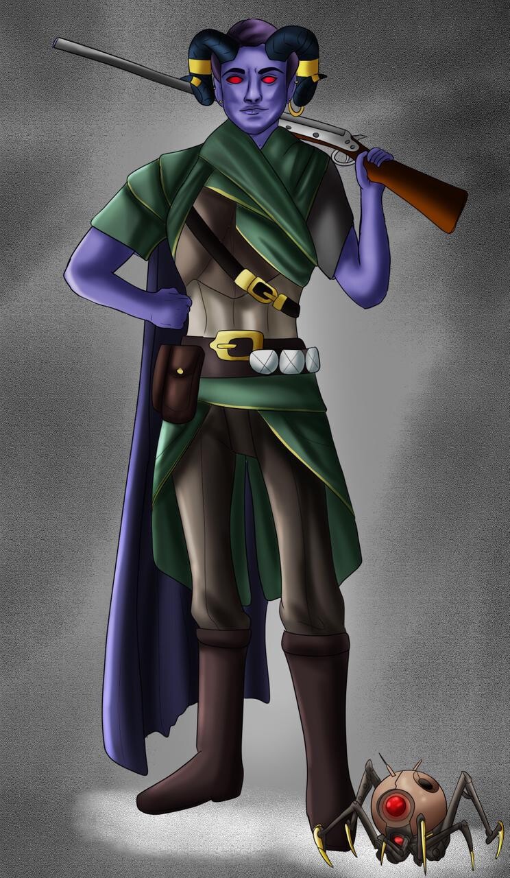 ArtStation - 2D gun man art